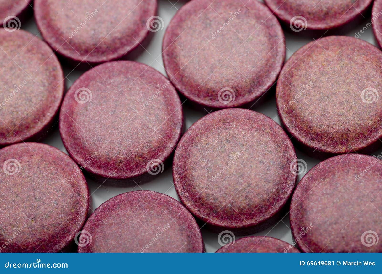 Pile of Many Small Red Pills, Group of Vitamins. Stock Image - Image of ...