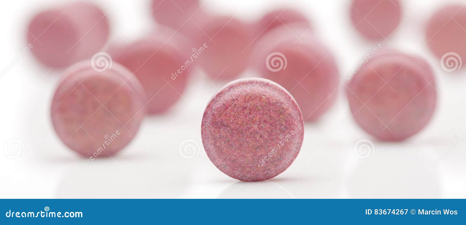 Pile of Many Small Red Pills, Group of Vitamins. Stock Image - Image of ...