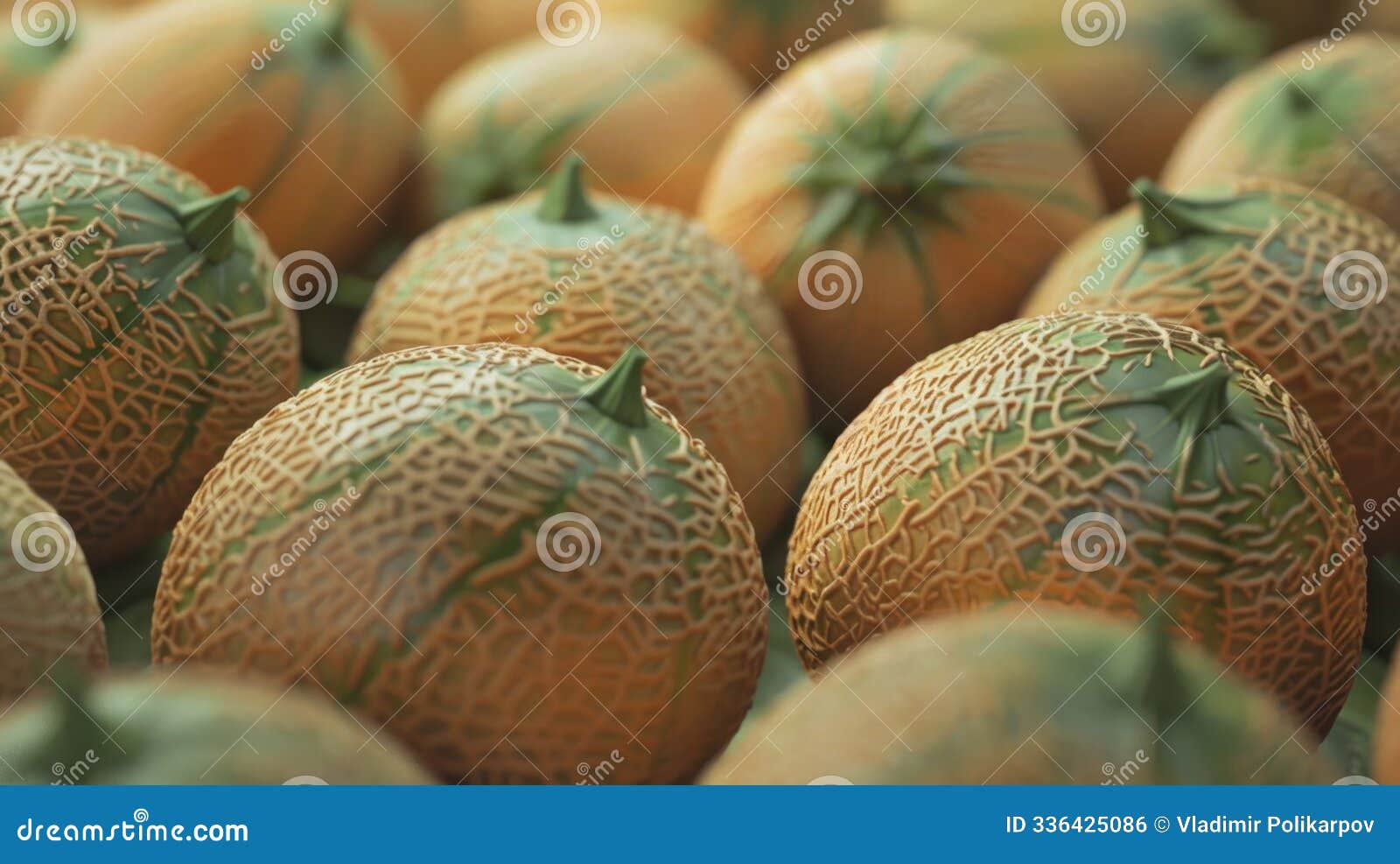 A Pile of Melons Arranged in a Stacked Formation Stock Photo - Image of ...