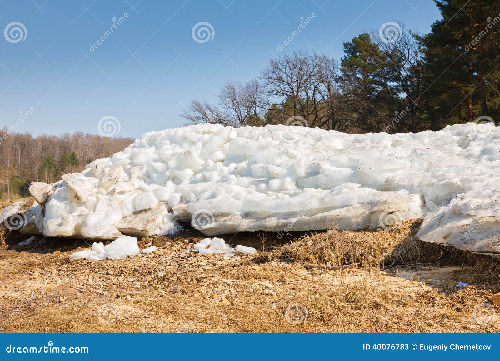 Pile of melting ice stock image. Image of rocks, january - 40076783