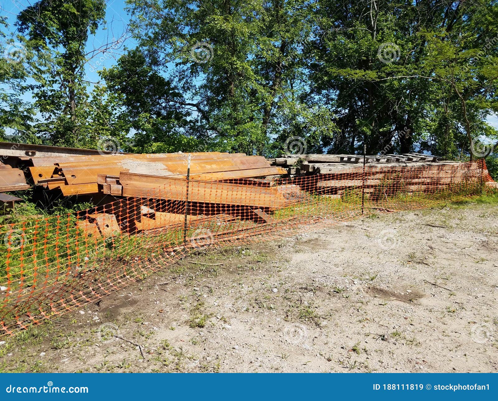 Pile of Metal Beams and Rods Construction Material Stock Image - Image ...