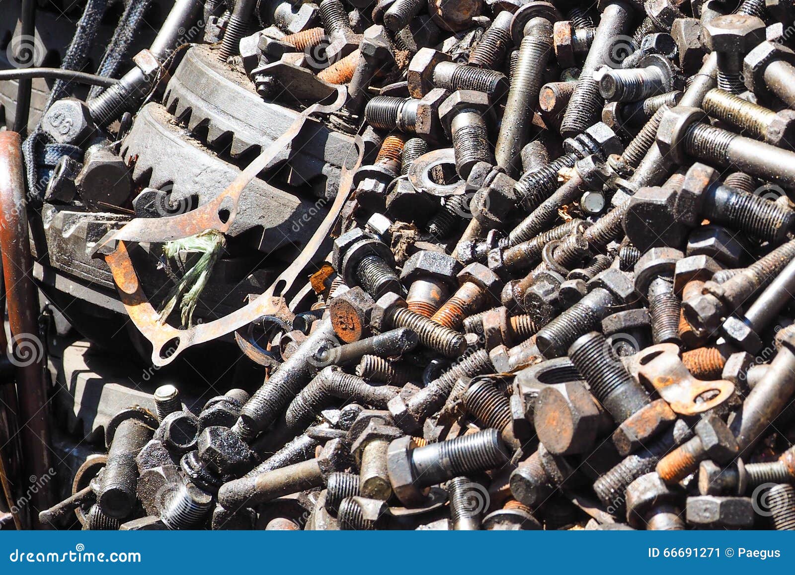 Pile of metal scrap stock image. Image of rubbish, metal - 66691271