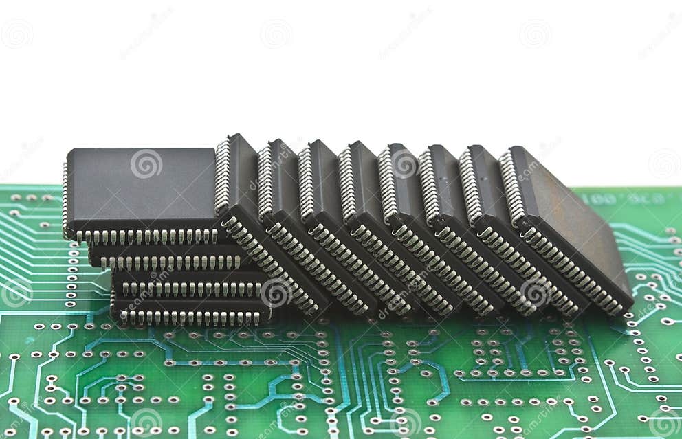 Pile of microchips stock photo. Image of isolated, construction - 21062904