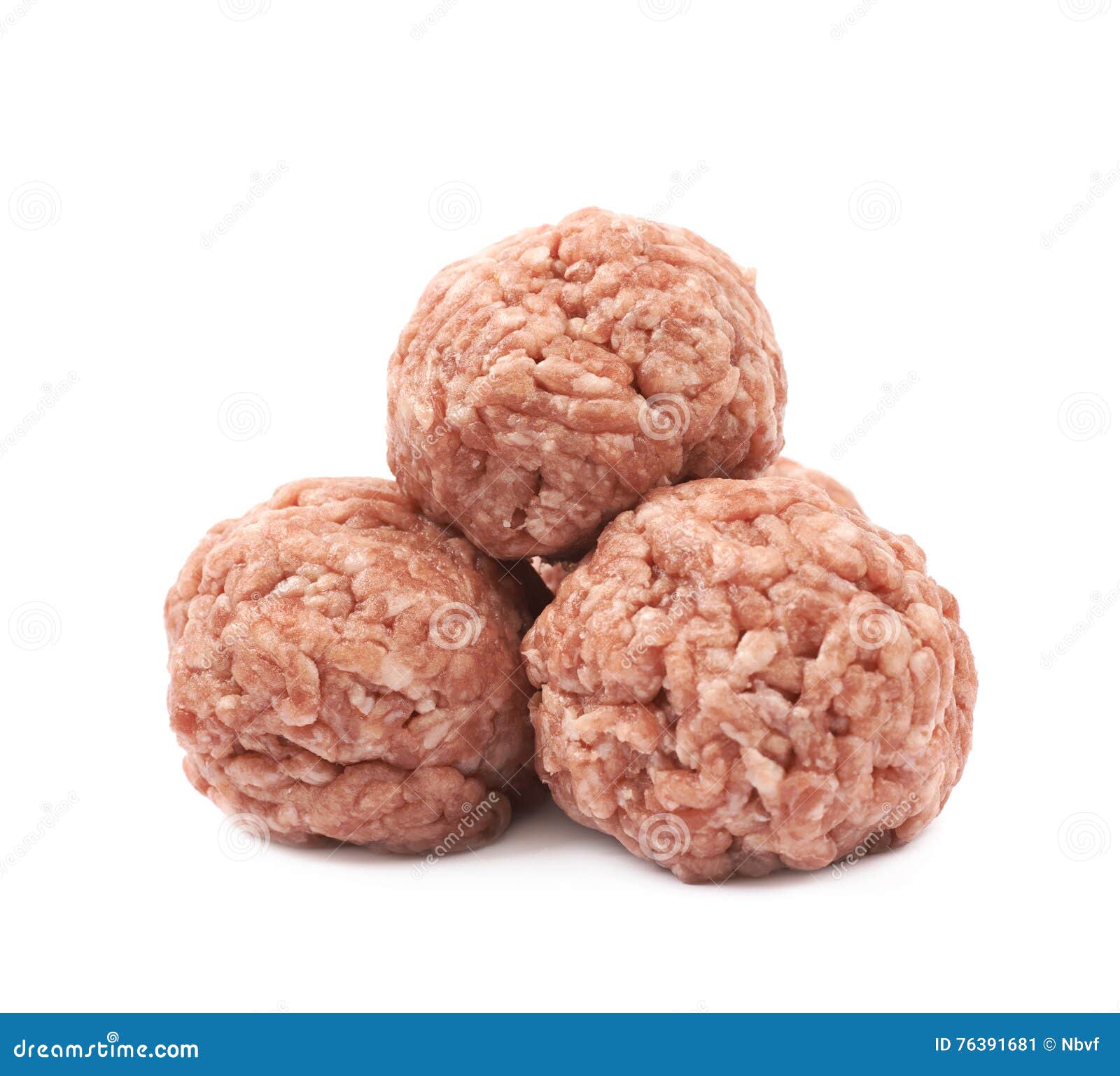 Pile of Minced Meat Balls Isolated Stock Image - Image of protein ...
