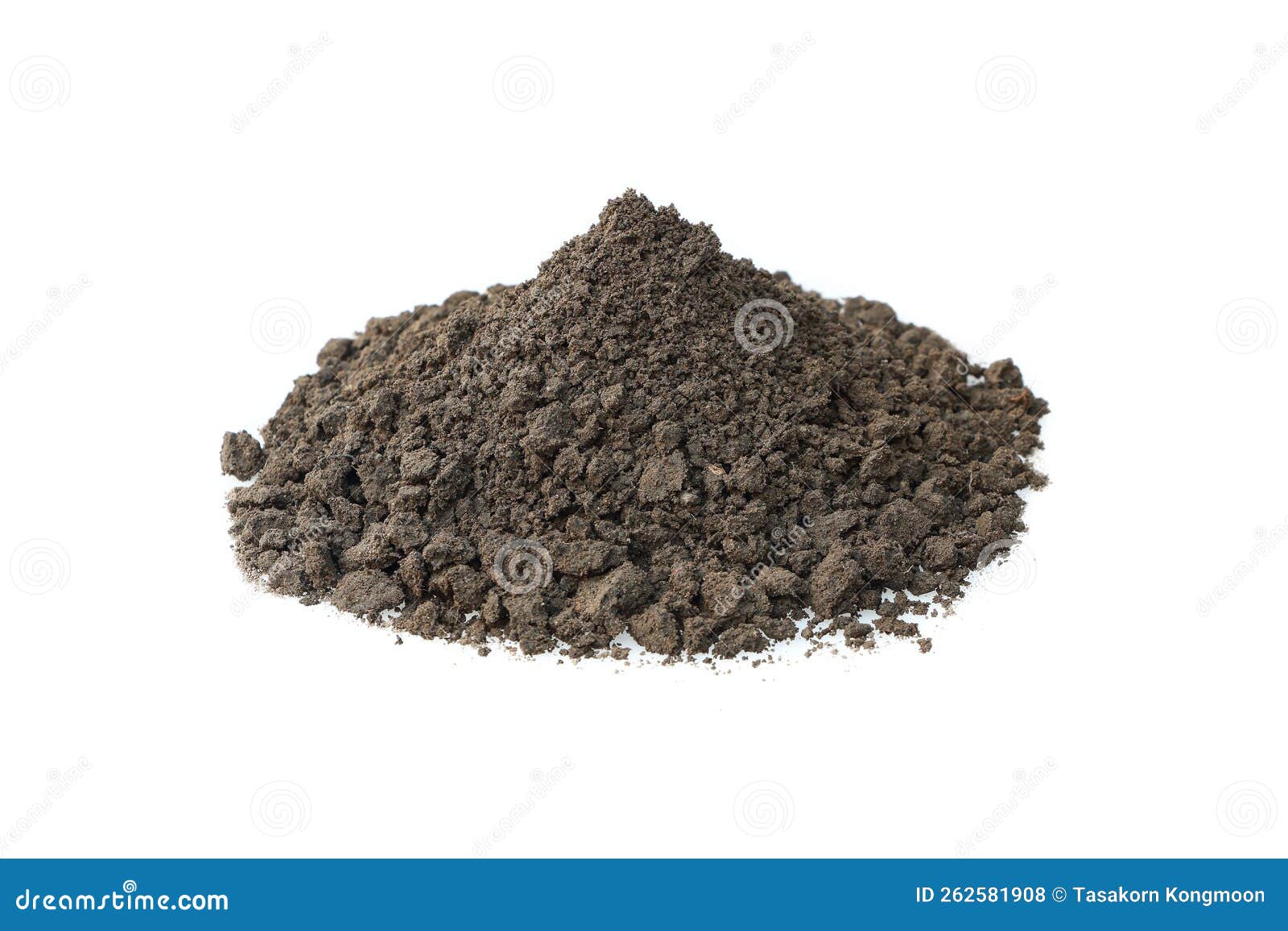 Pile of Mixed Fertilizer and Soil Isolated on White Stock Photo - Image ...