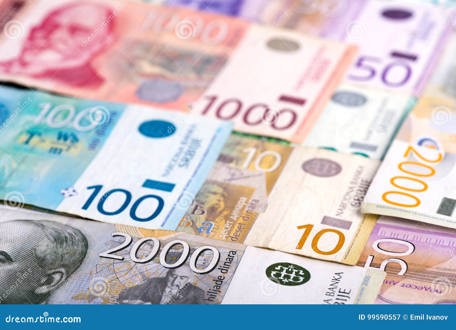 Serbian Money. Serbian Dinar Banknotes. 200 RSD Dinari Bills Stock ...