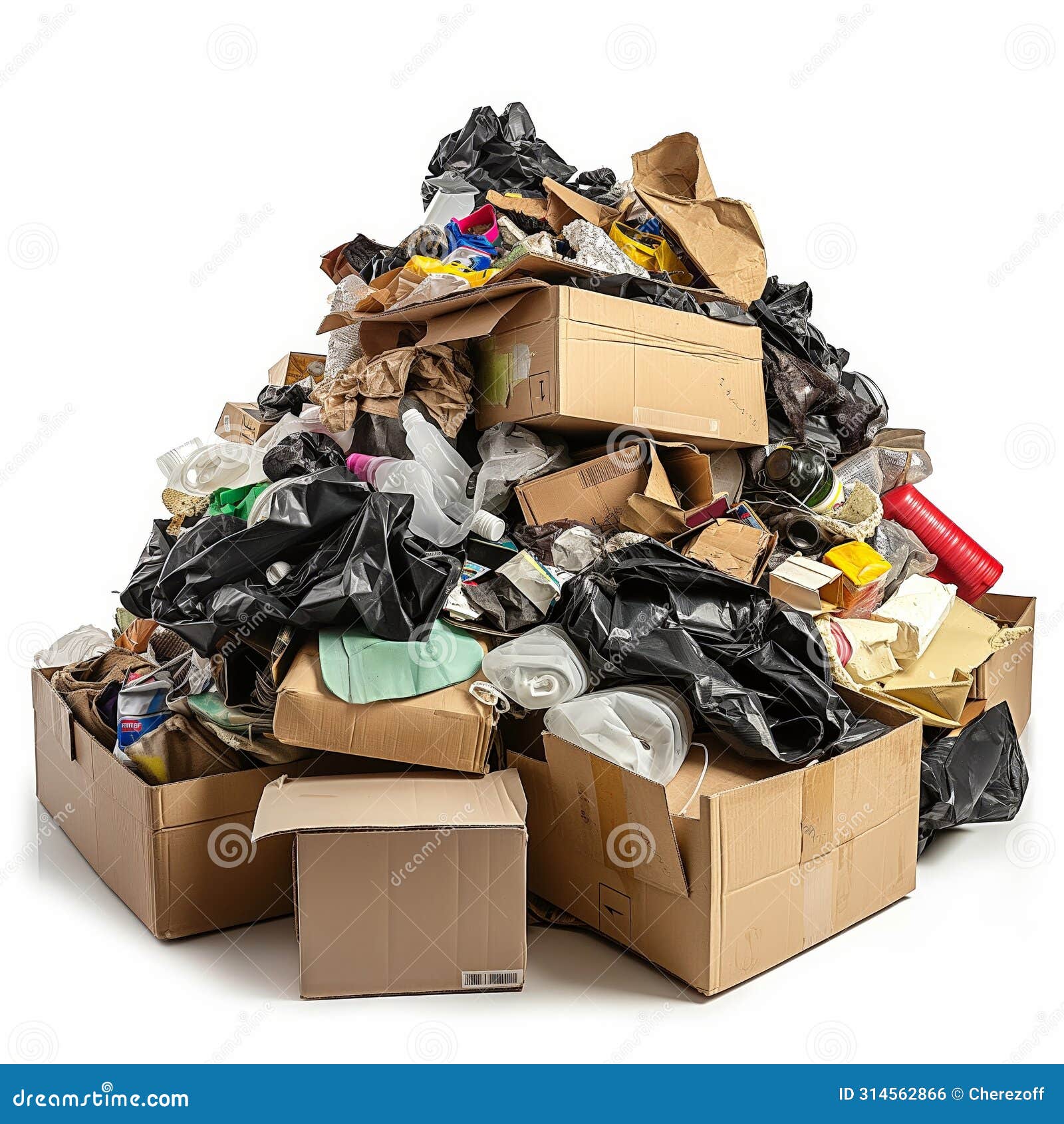 Pile of Mixed Waste Materials Stock Photo - Image of pile, rubbish ...