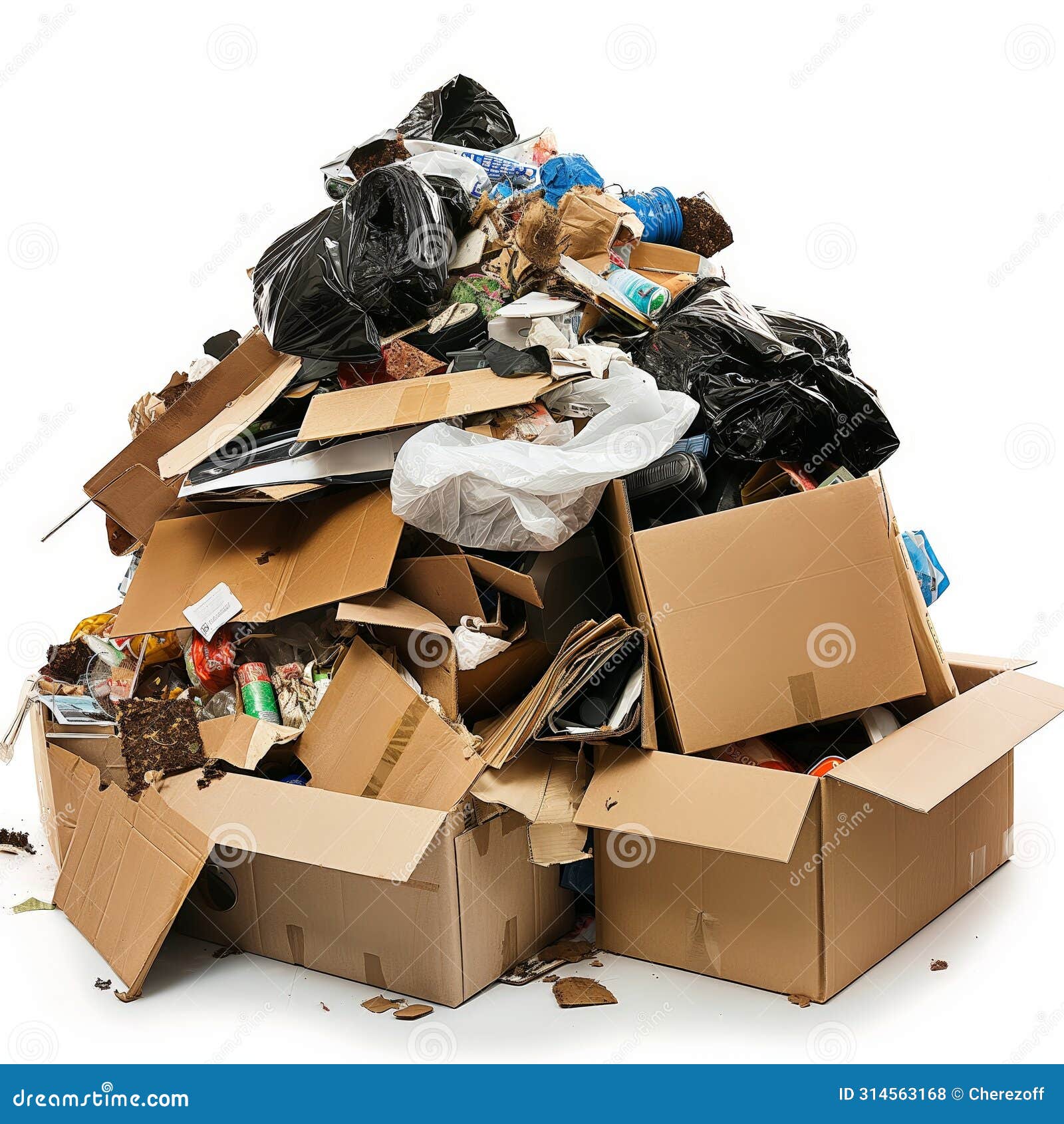Pile of Mixed Waste and Recyclables Stock Photo - Image of ...