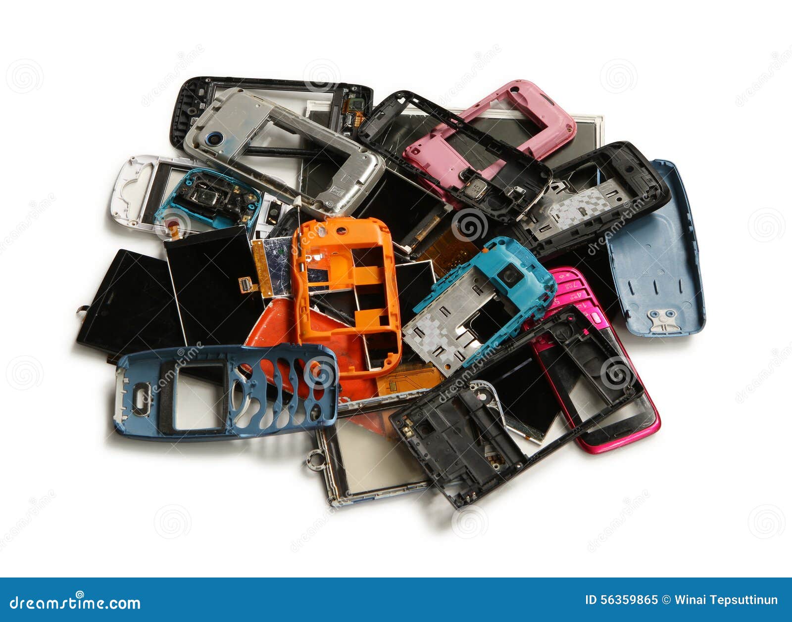 Pile of mobile phone scrap stock image. Image of gadget - 56359865