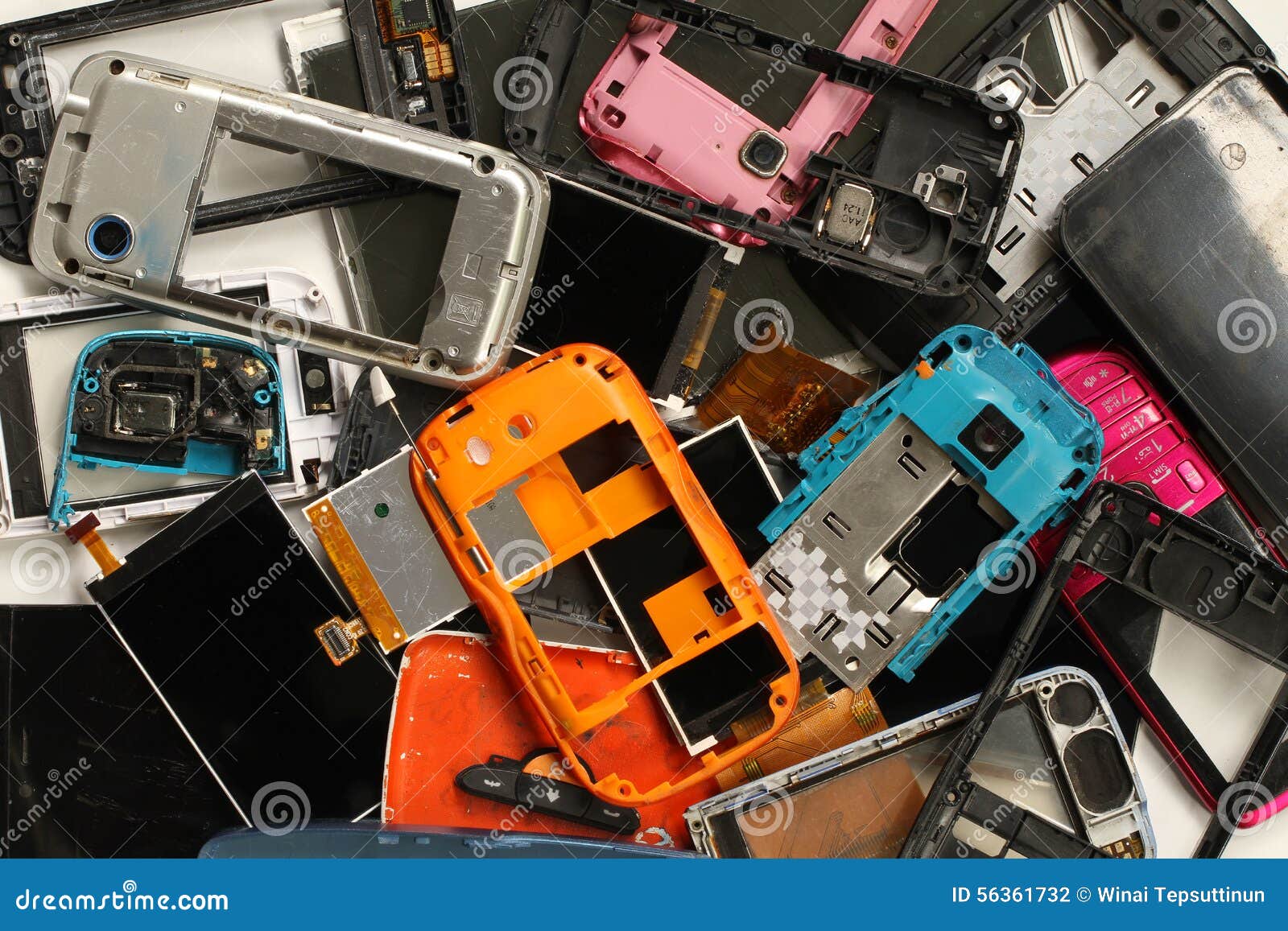 Pile of mobile phone scrap stock photo. Image of mobile - 56361732