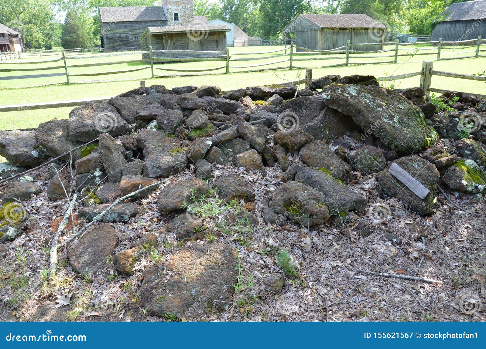 Pile or Mound of Bog Ore Rocks Outdoor Stock Image - Image of ...