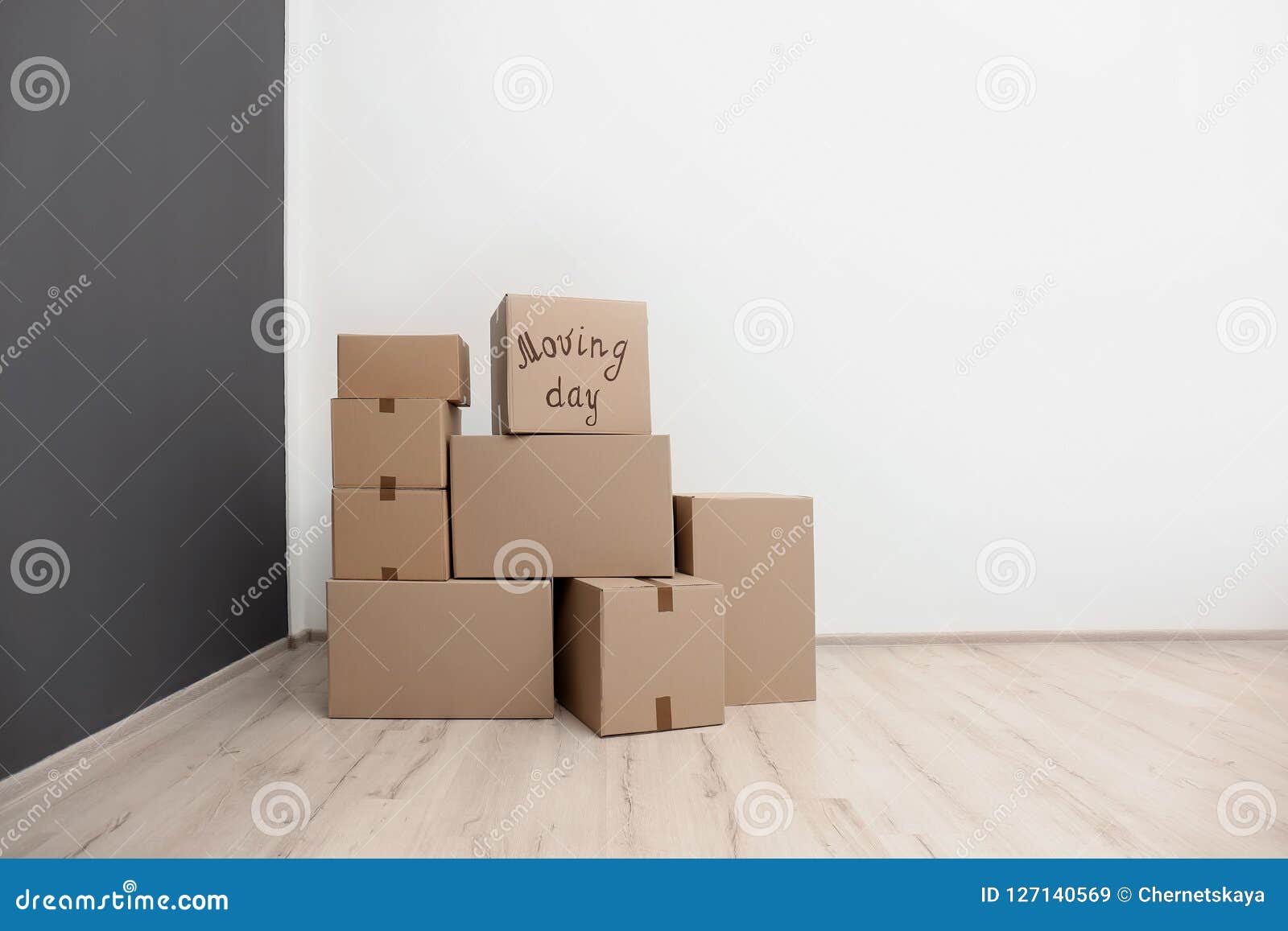 Pile of moving boxes stock image. Image of home, moving - 127140569