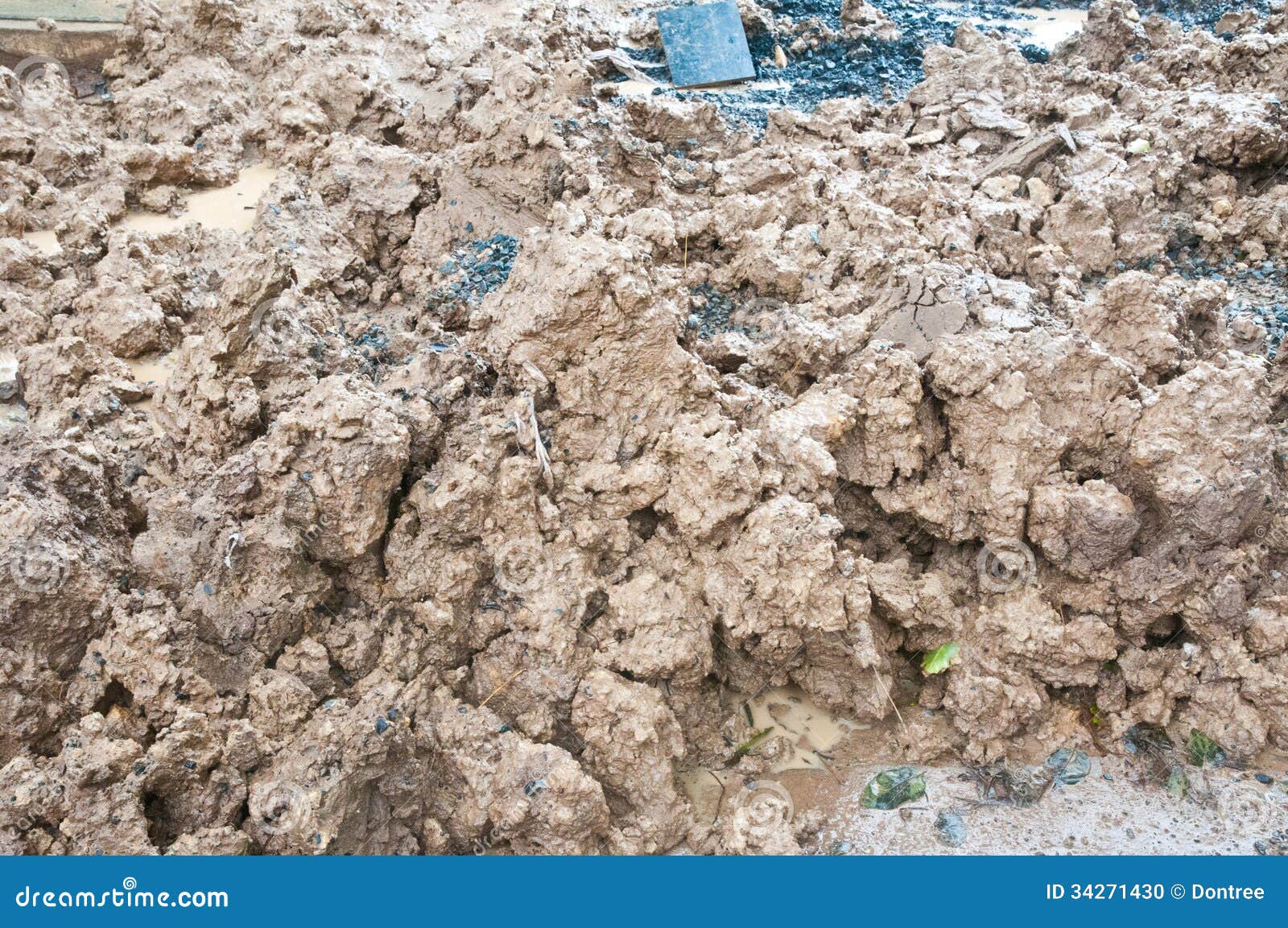 Pile of mud stock photo. Image of outdoor, soil, rough - 34271430