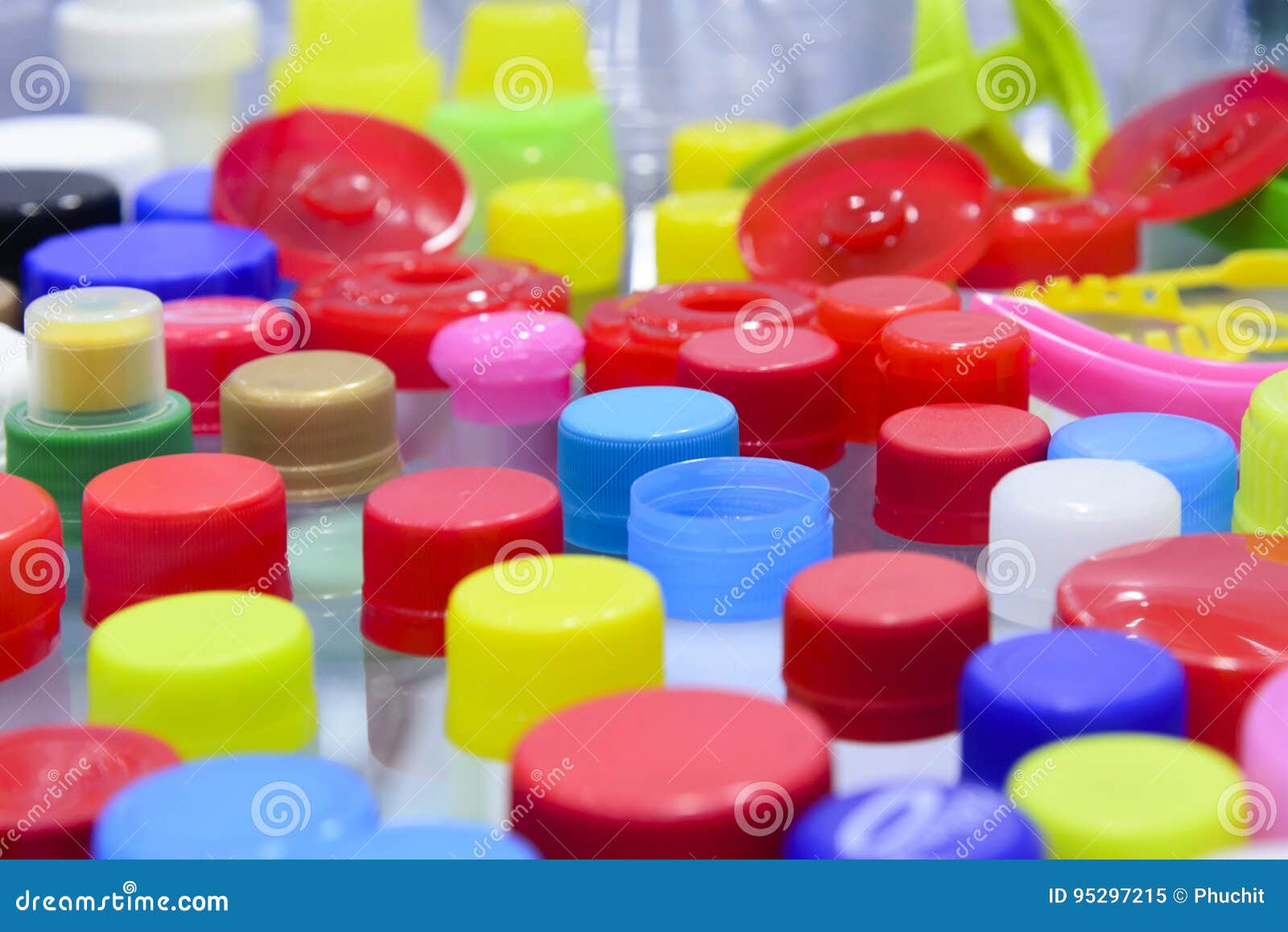 The Pile Multi Color of Bottle Caps Stock Image - Image of background ...