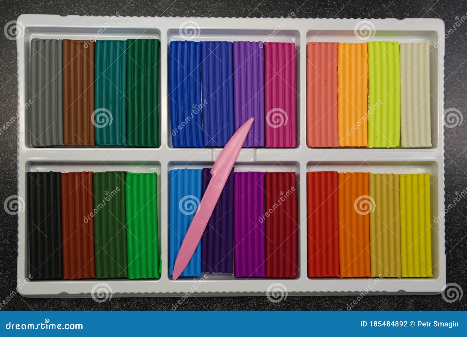 Pile of Multi Colored Pieces of Modelling Clay Stock Photo - Image of ...