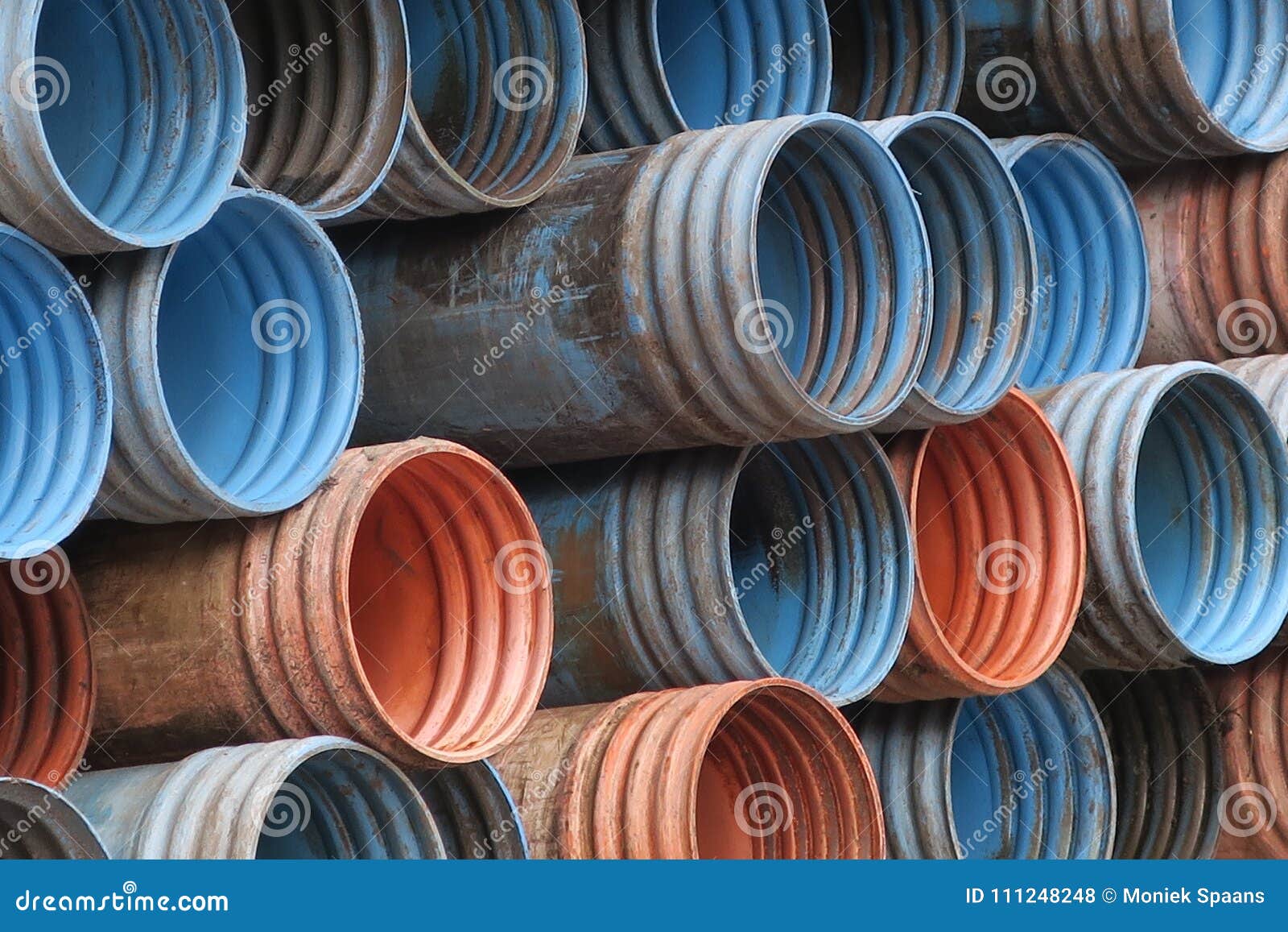 Pile of Multi Colored Tubes Stock Photo - Image of construction, multi ...