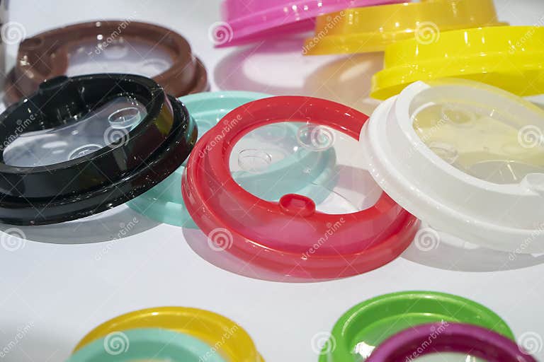The Pile of Multi-colors Plastic Drinking Cup Lid from Injection ...