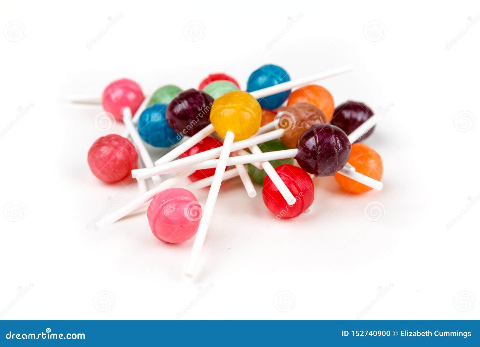 Pile of Multicolored Candy Suckers Stock Photo - Image of cavities ...