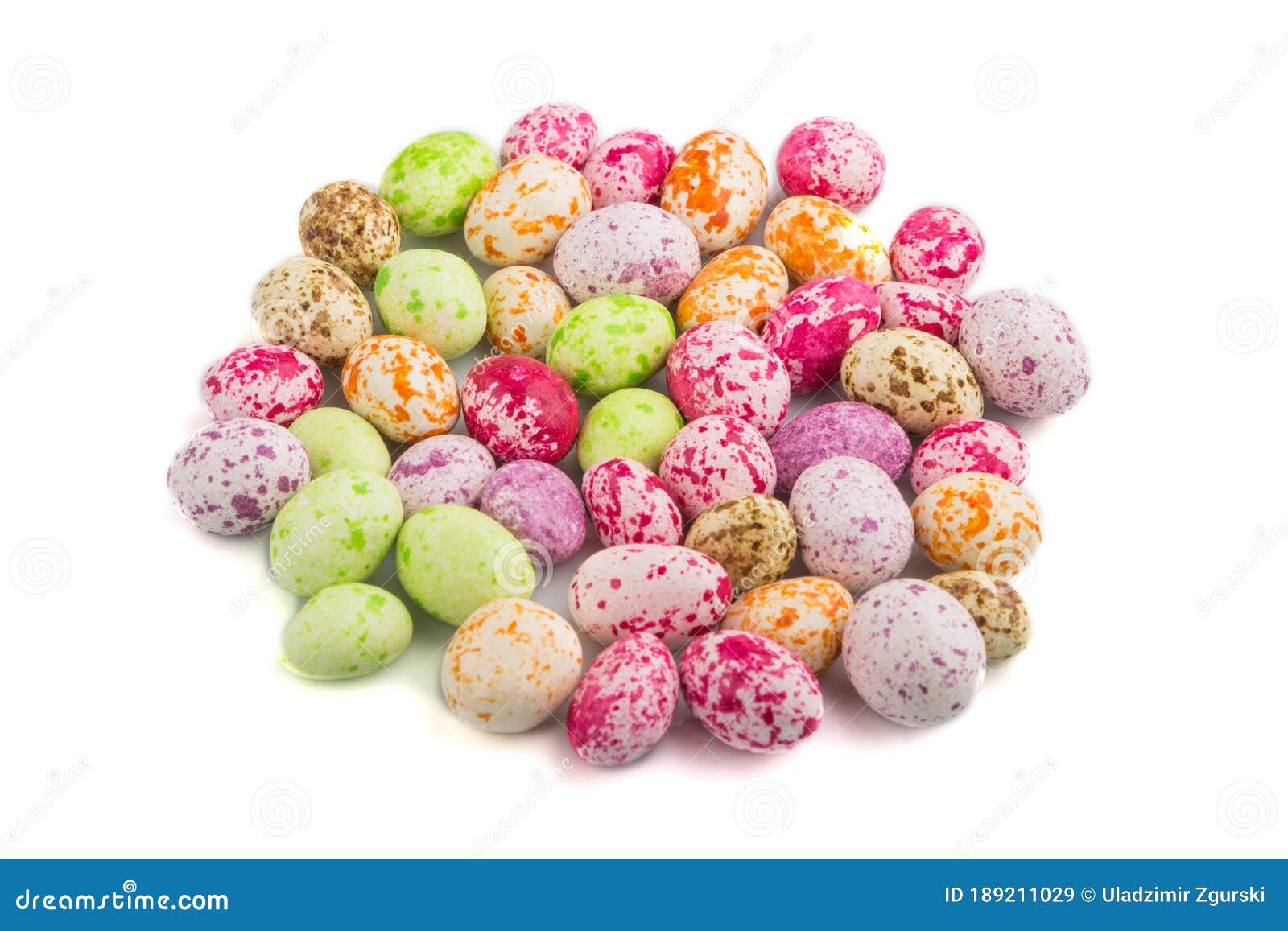 Pile of Multicolored Chocolate Candies Isolated on White Background ...