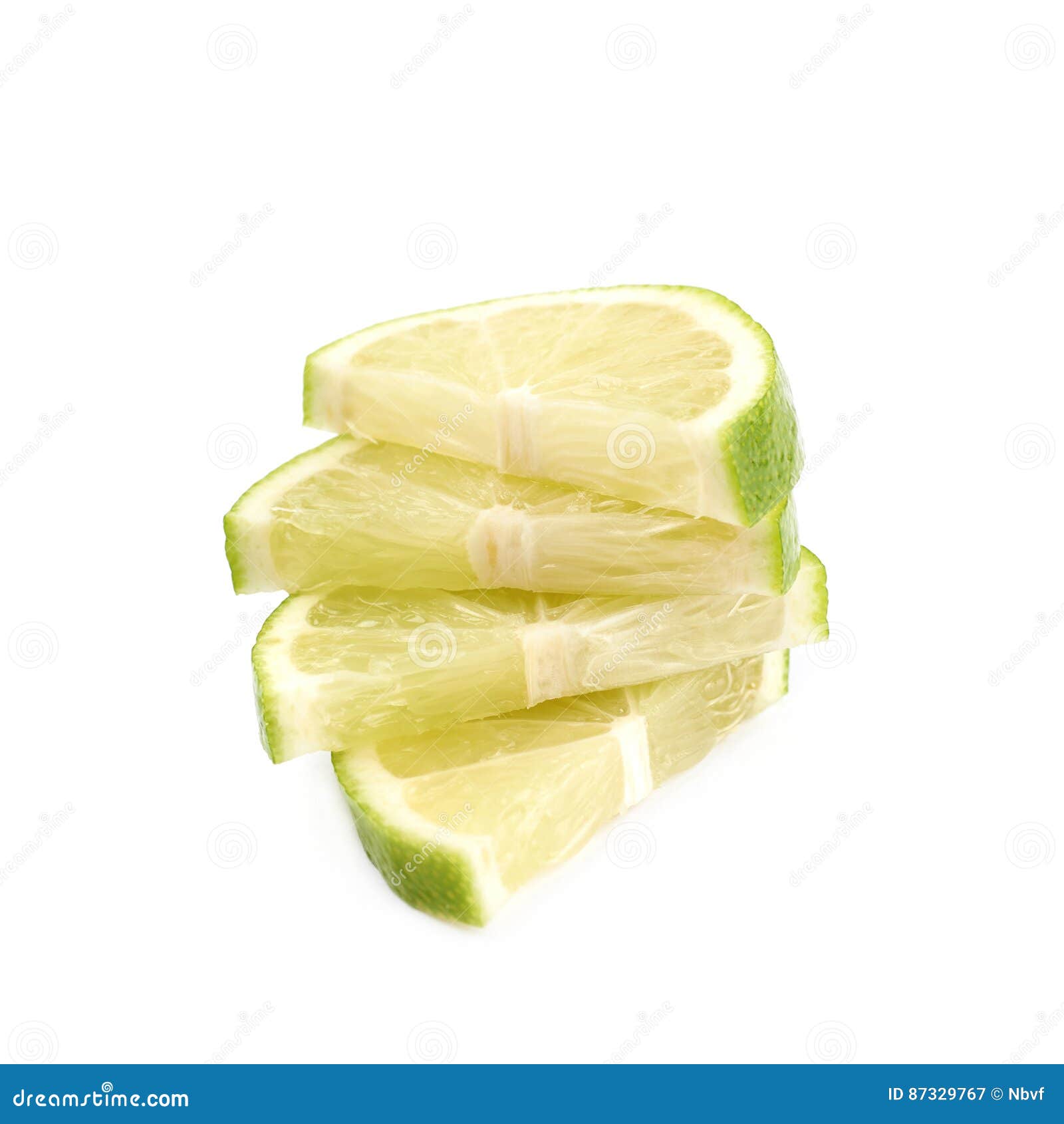 Pile of Multiple Lime Slices Isolated Stock Image - Image of food ...