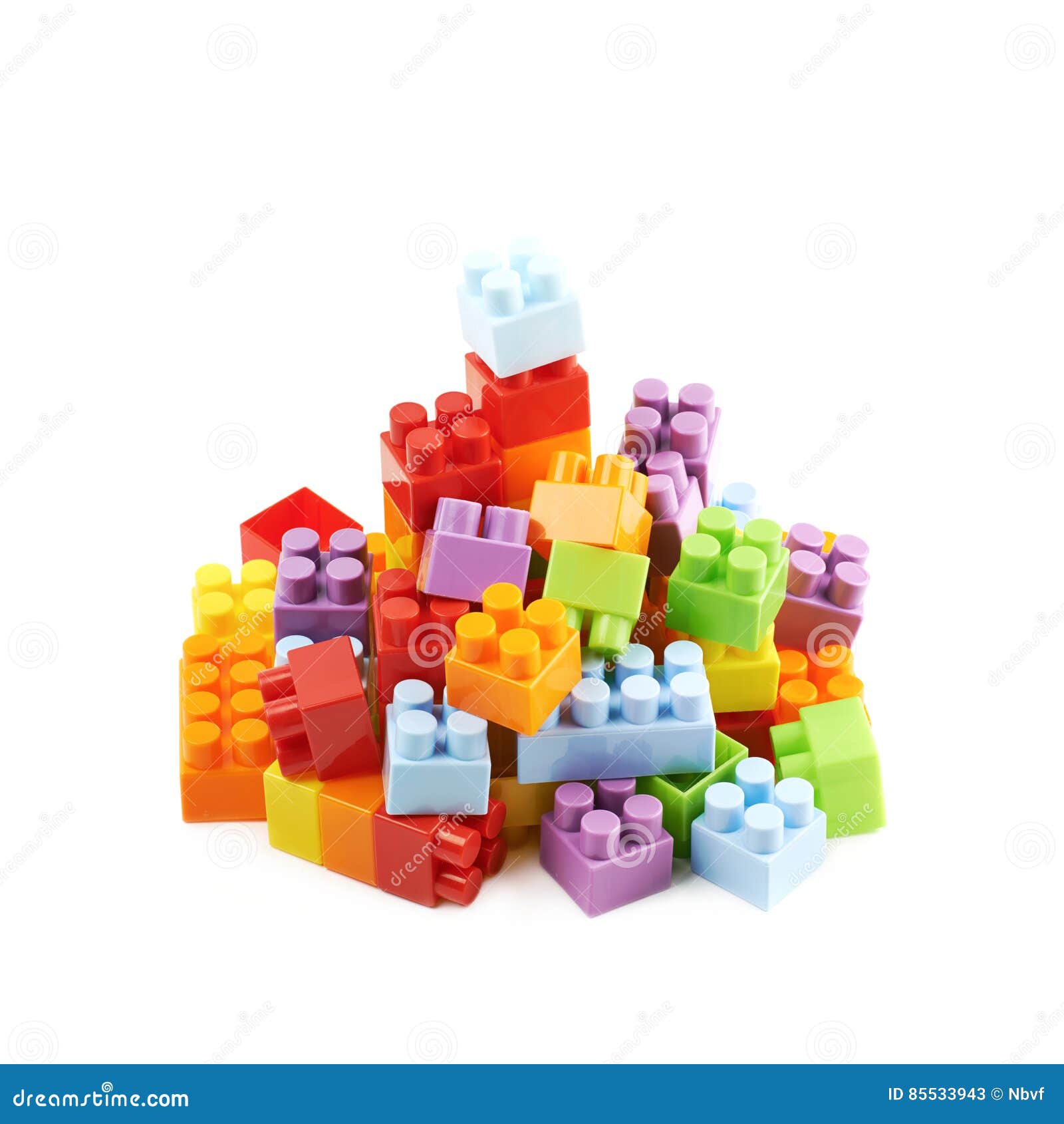 Pile of Multiple Toy Bricks Stock Image - Image of build, element: 85533943