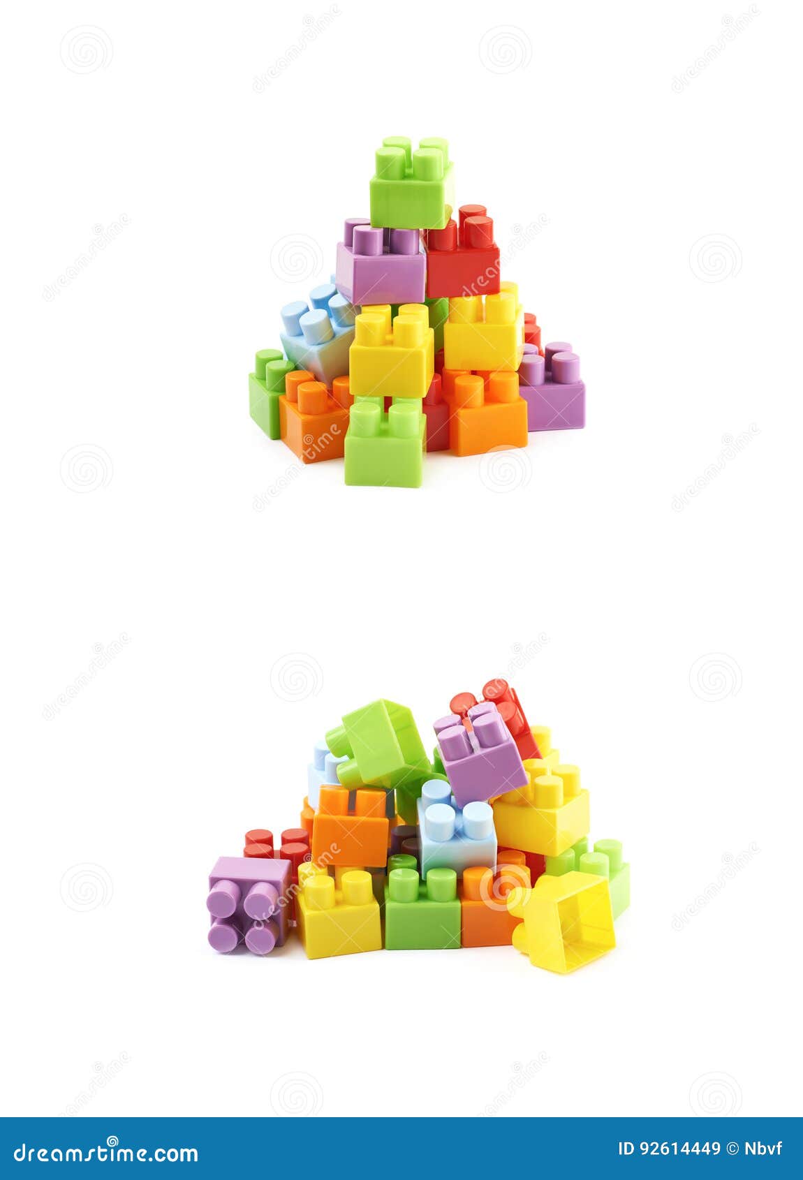 Pile of Multiple Toy Bricks Stock Image - Image of childhood, construct ...