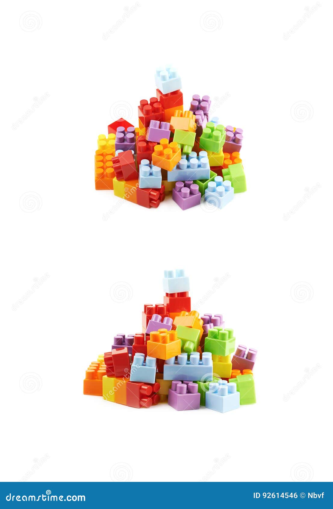 Pile of Multiple Toy Bricks Stock Photo - Image of education ...