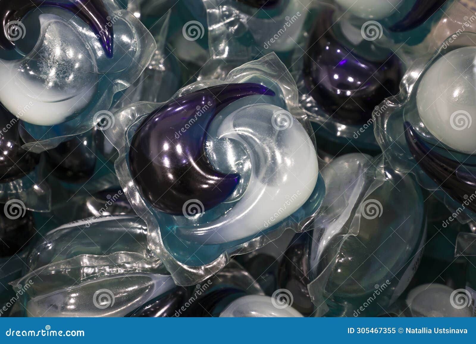 Pile of Multiple Washing Pod Capsules Stock Image - Image of fluid ...