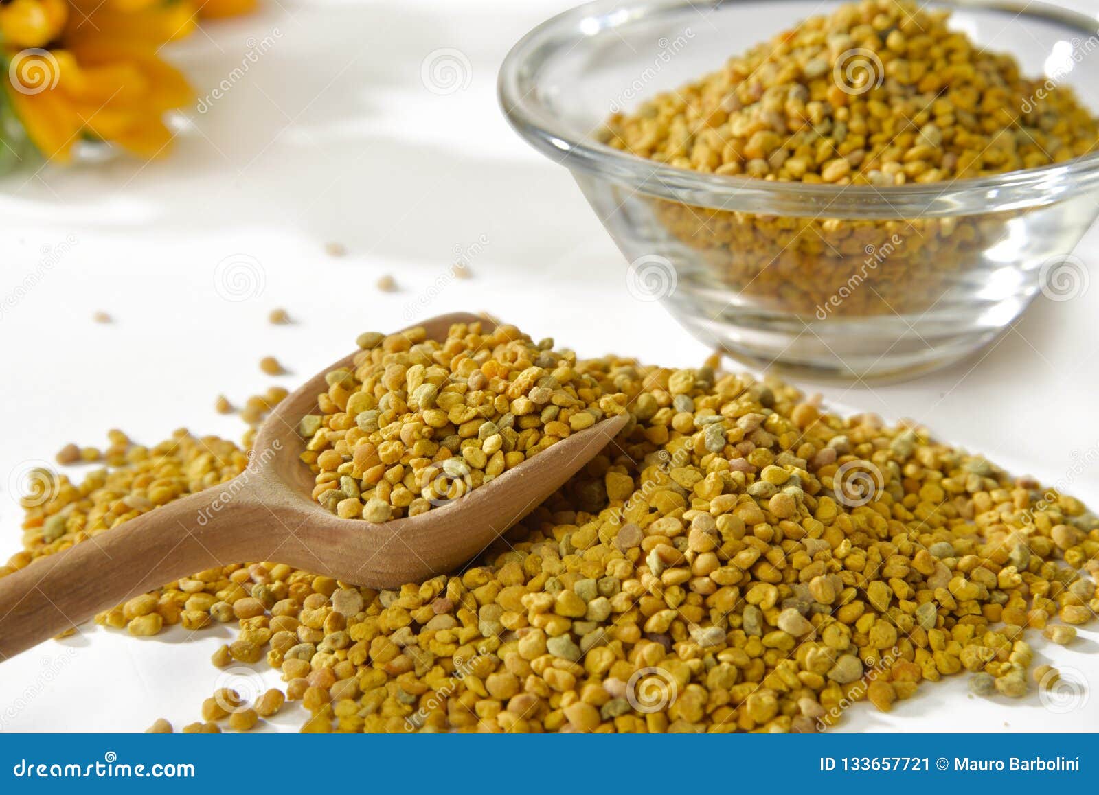 Pile of natural pollen stock image. Image of pollen - 133657721