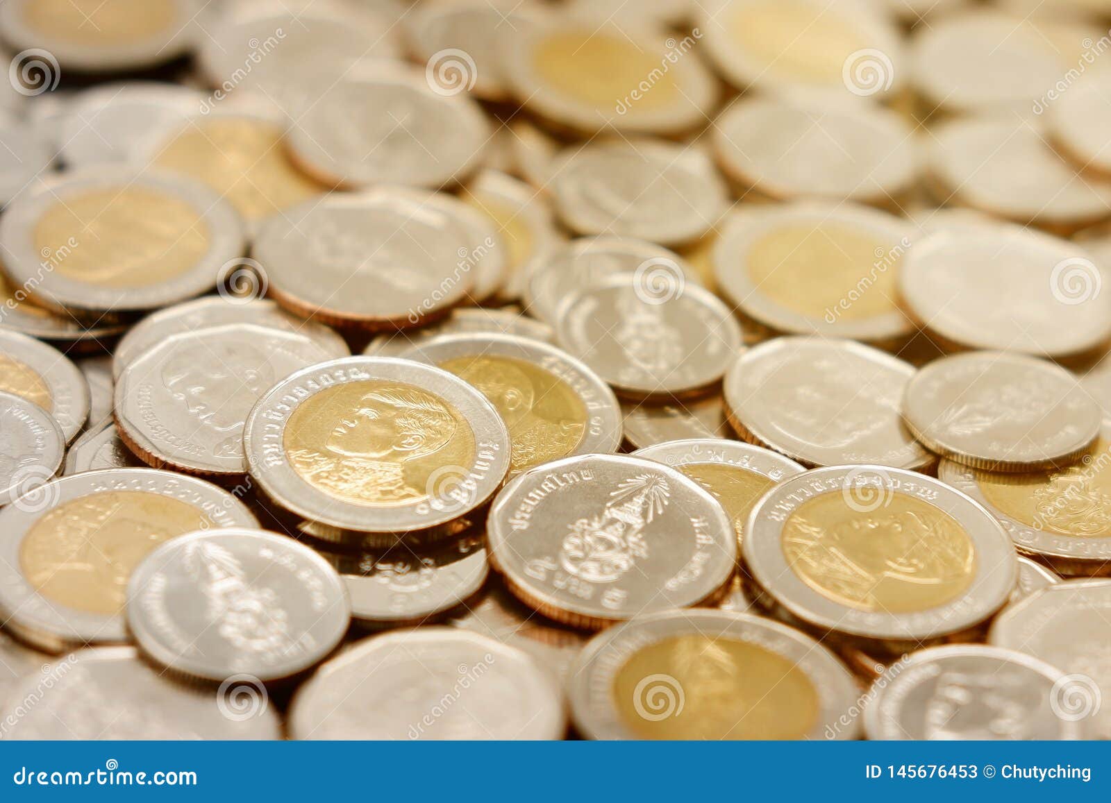 Pile of New Thai Baht Coins. Stock Image - Image of coins, deposit ... Pile of New Thai Baht Coins. Stock Image - Image of coins, deposit ...