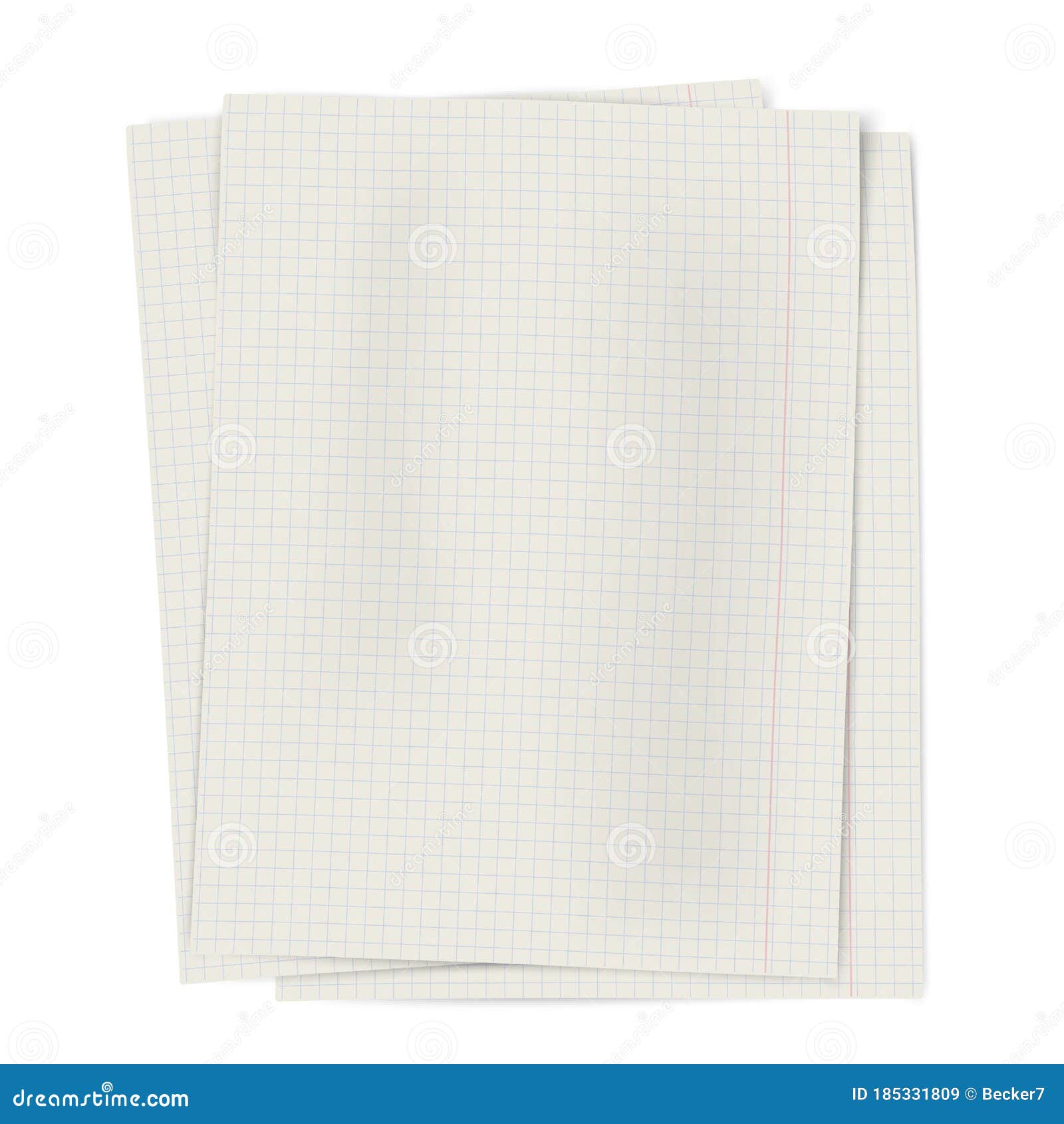 Notebook Squared Lined Paper Inside Red Heart Icon Set. Origami ...