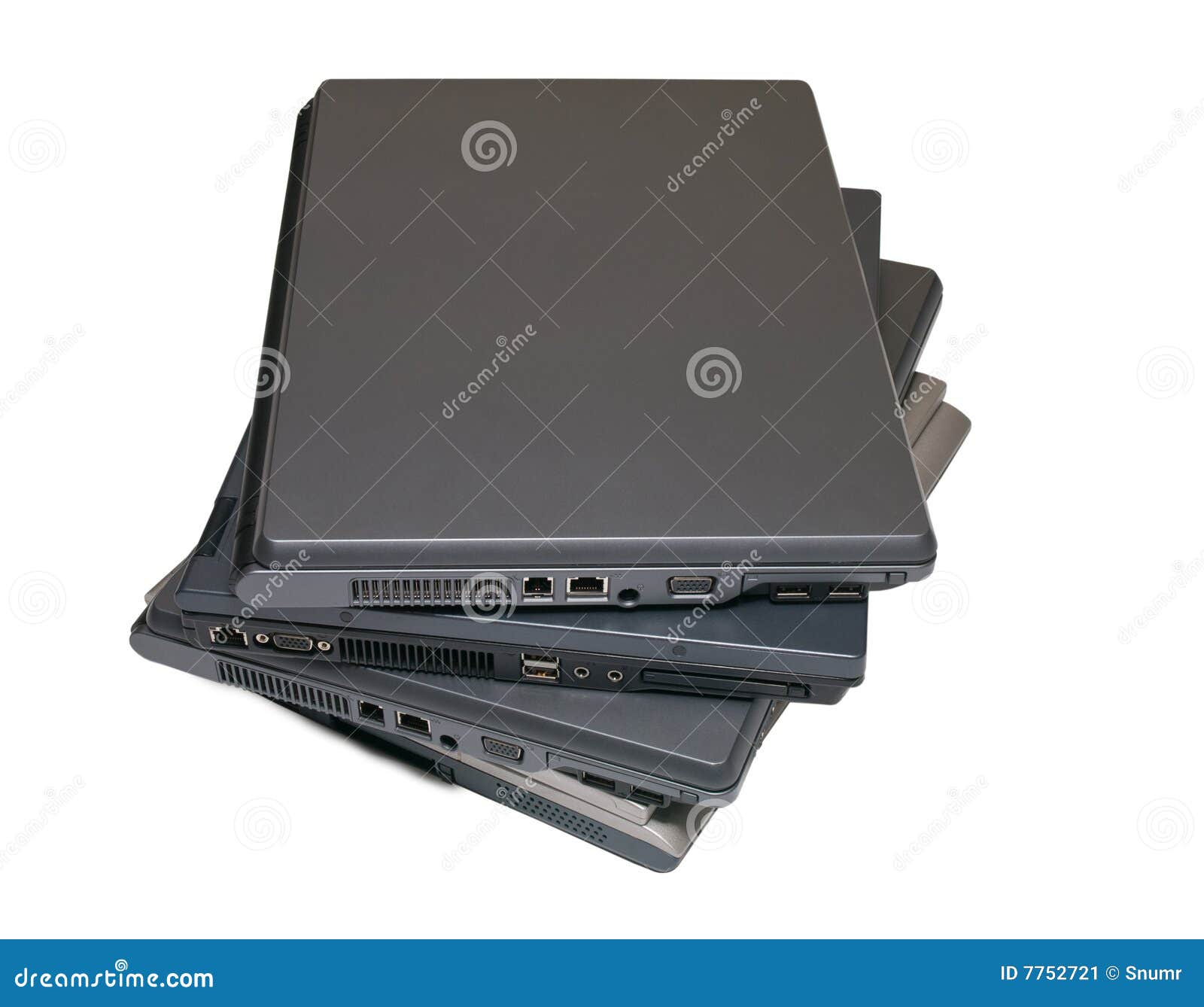 Pile of notebooks stock image. Image of technology, laptop - 7752721