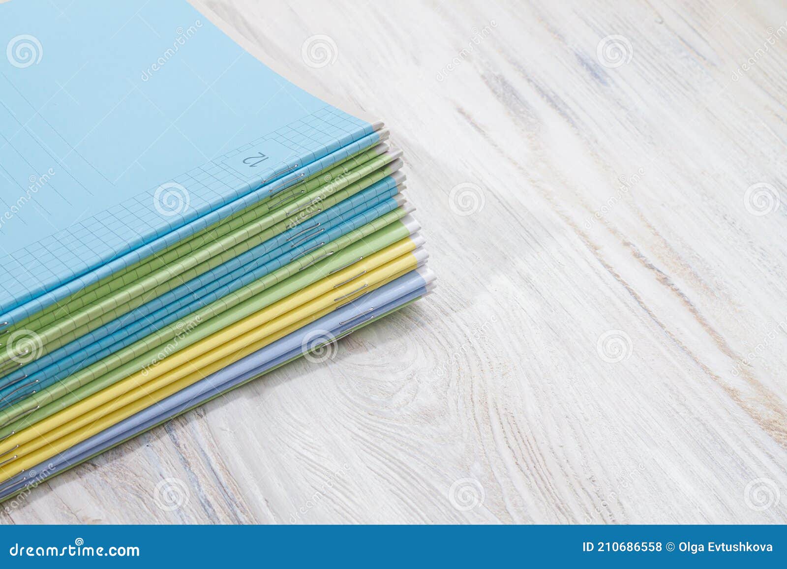 The Pile of Notebooks on the Desk To Study in the School of a Student ...