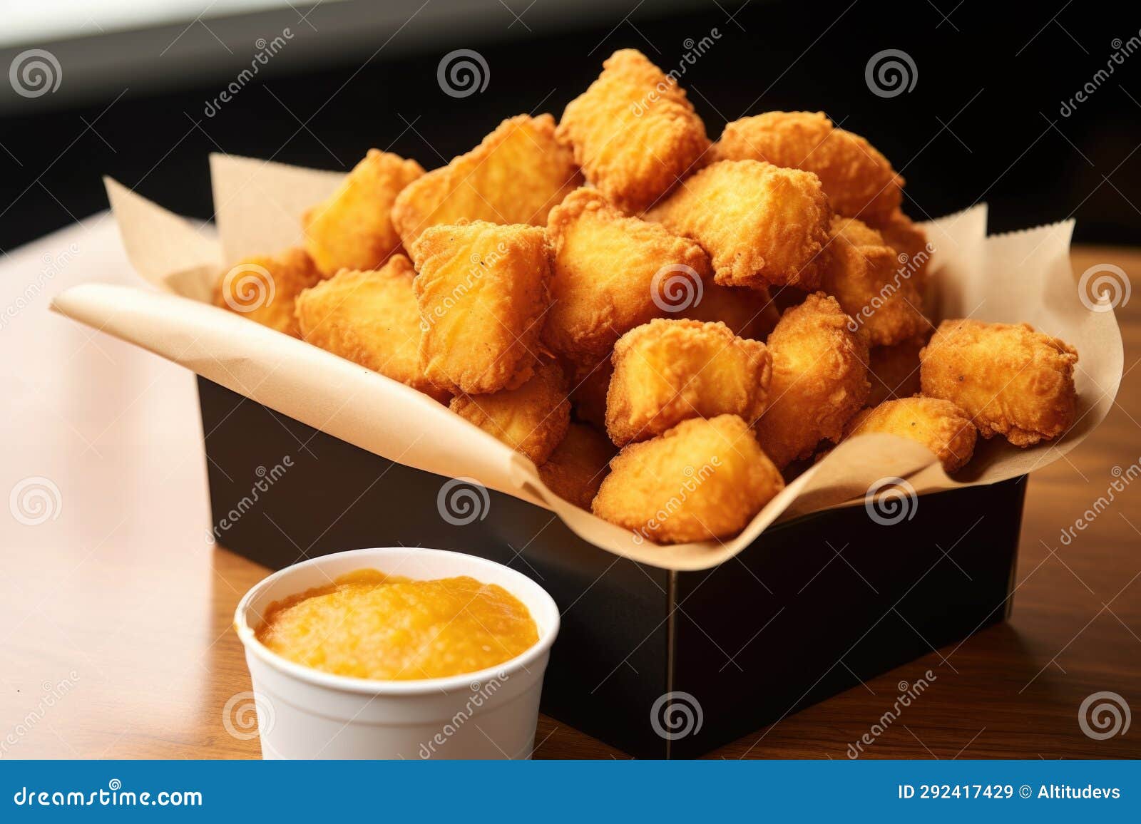 Pile of Nuggets Inside a Take-out Box Stock Image - Image of snack ...