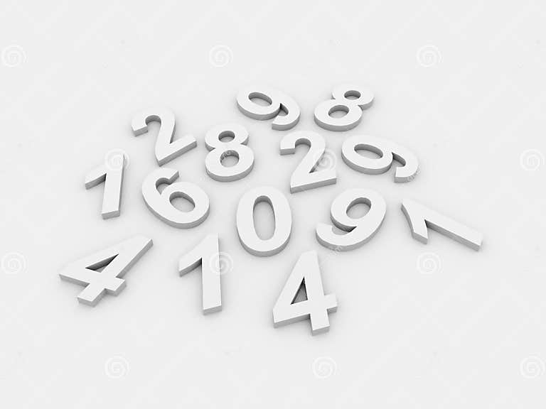 Pile of numbers stock illustration. Illustration of concept - 31308115