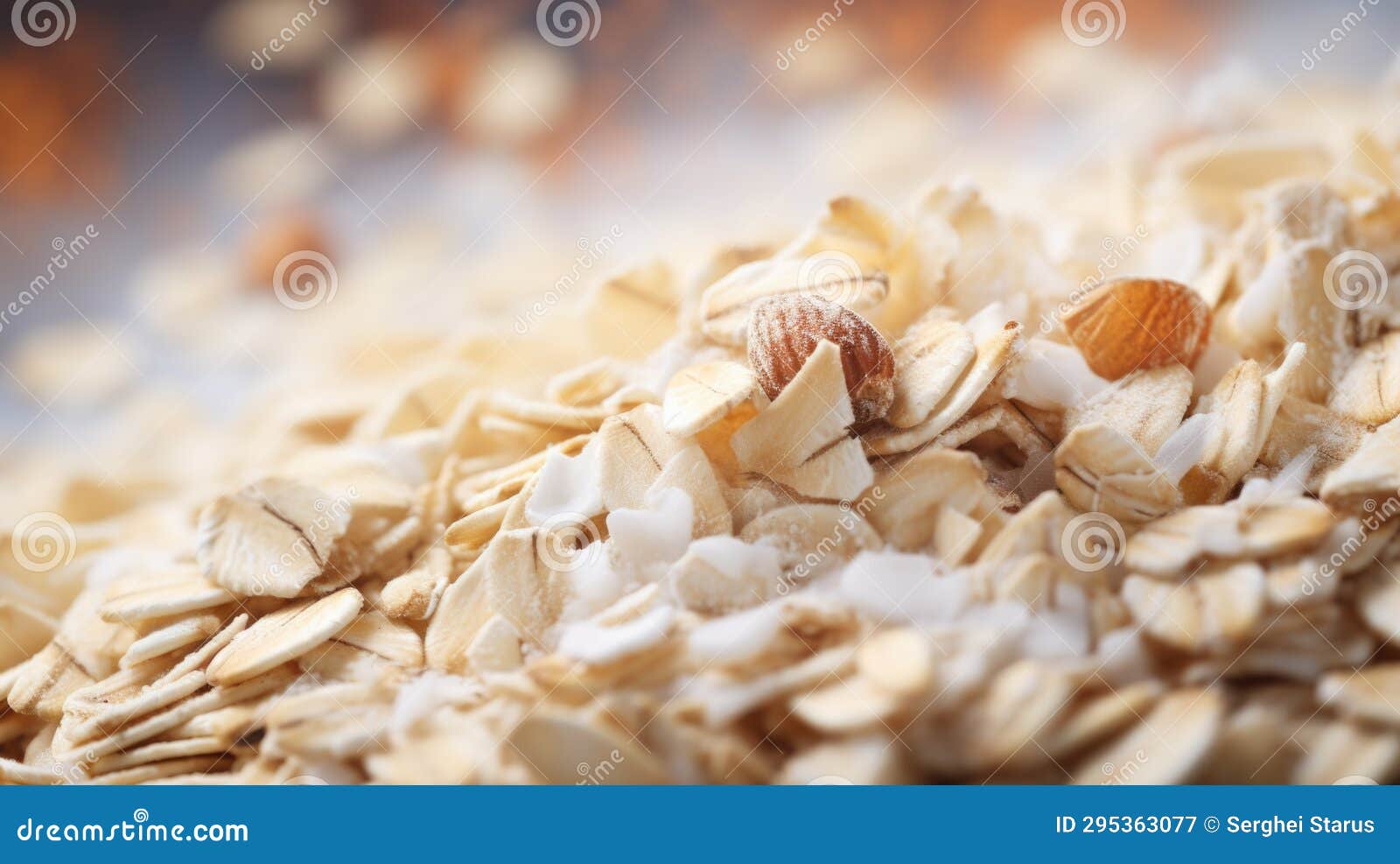 A Pile of Oats is Shown with a Close Up of the Grains, AI Stock Image ...