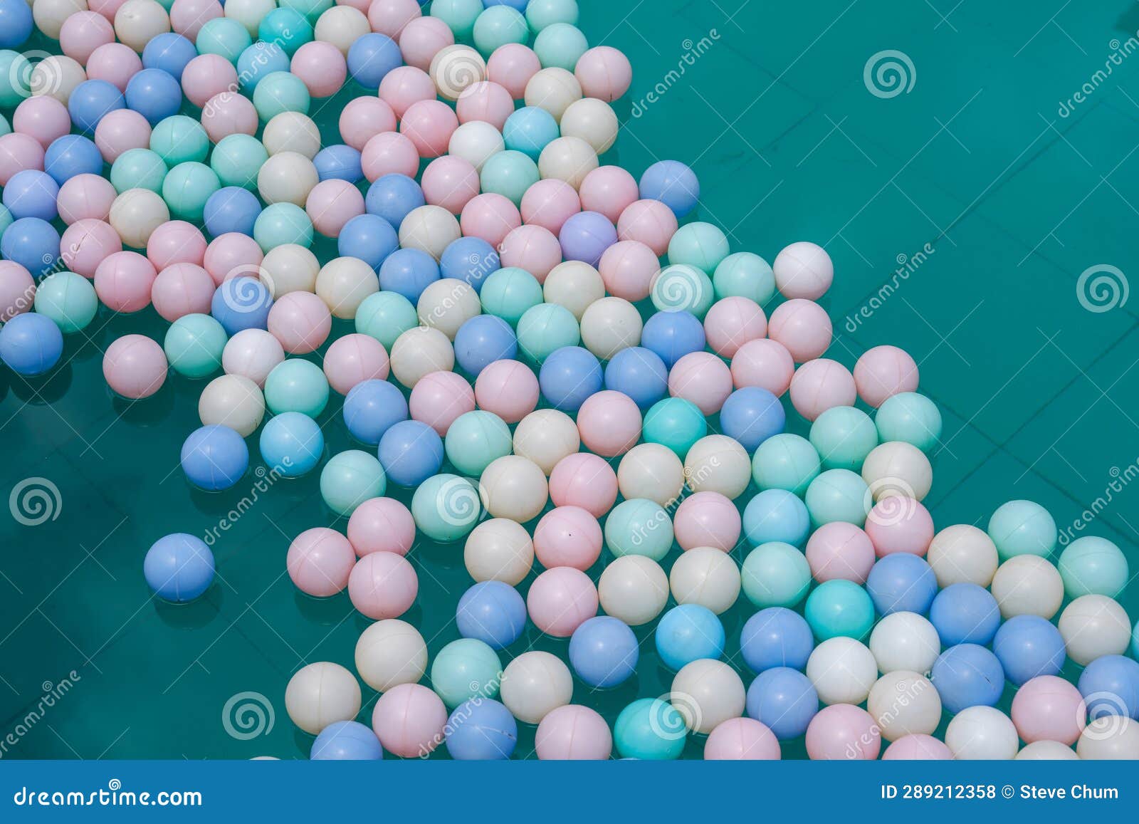 Pile of Ocean Balls in Swimming Pool Closeup Stock Photo - Image of ...
