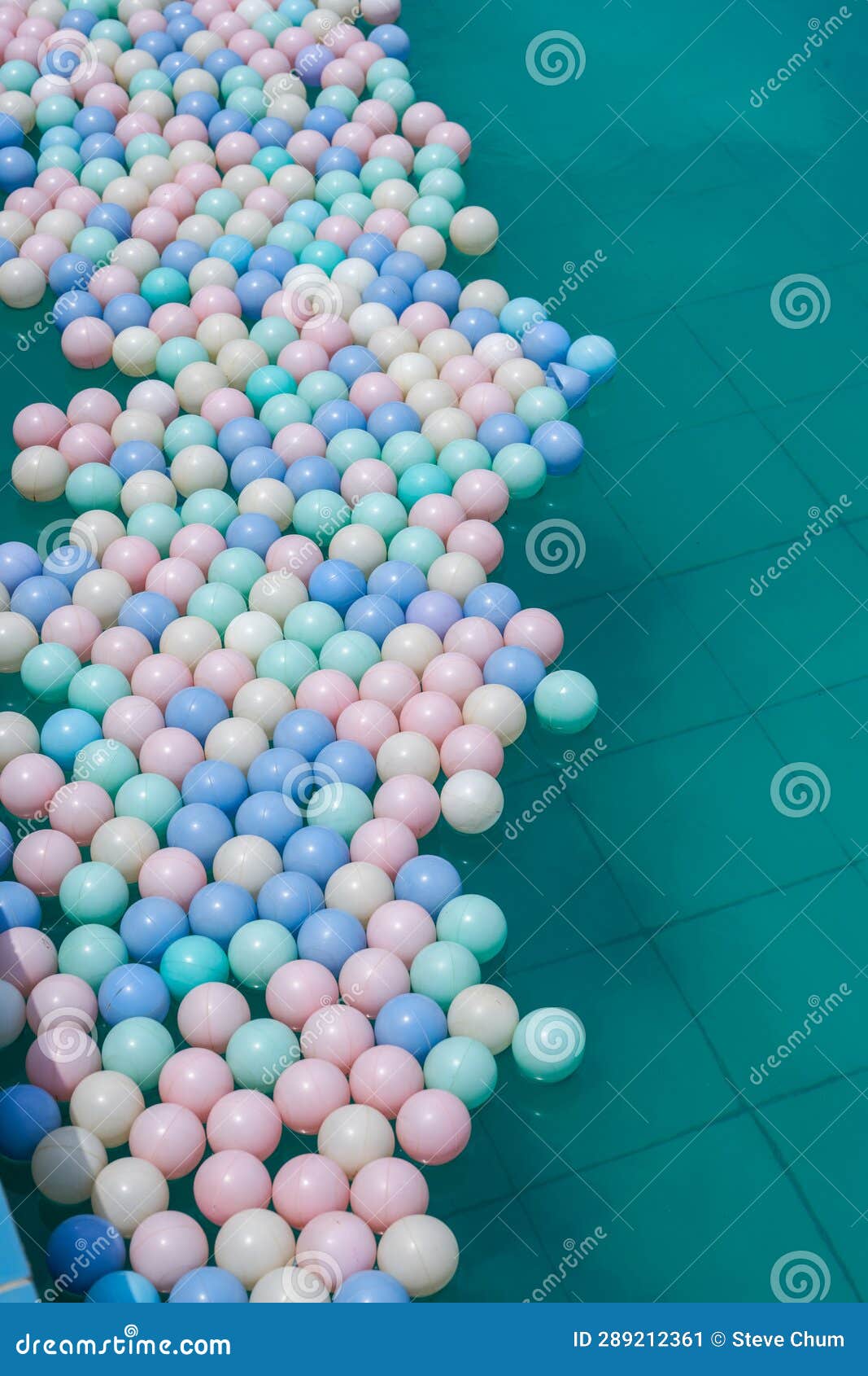 Pile of Ocean Balls in Swimming Pool Closeup Stock Image - Image of ...
