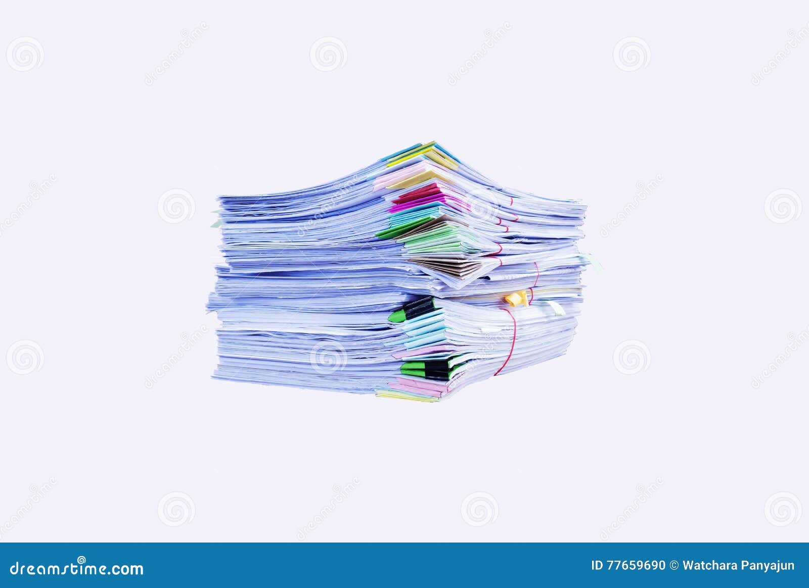 Pile of Office Paper Sheets Stock Photo - Image of paper, green: 77659690