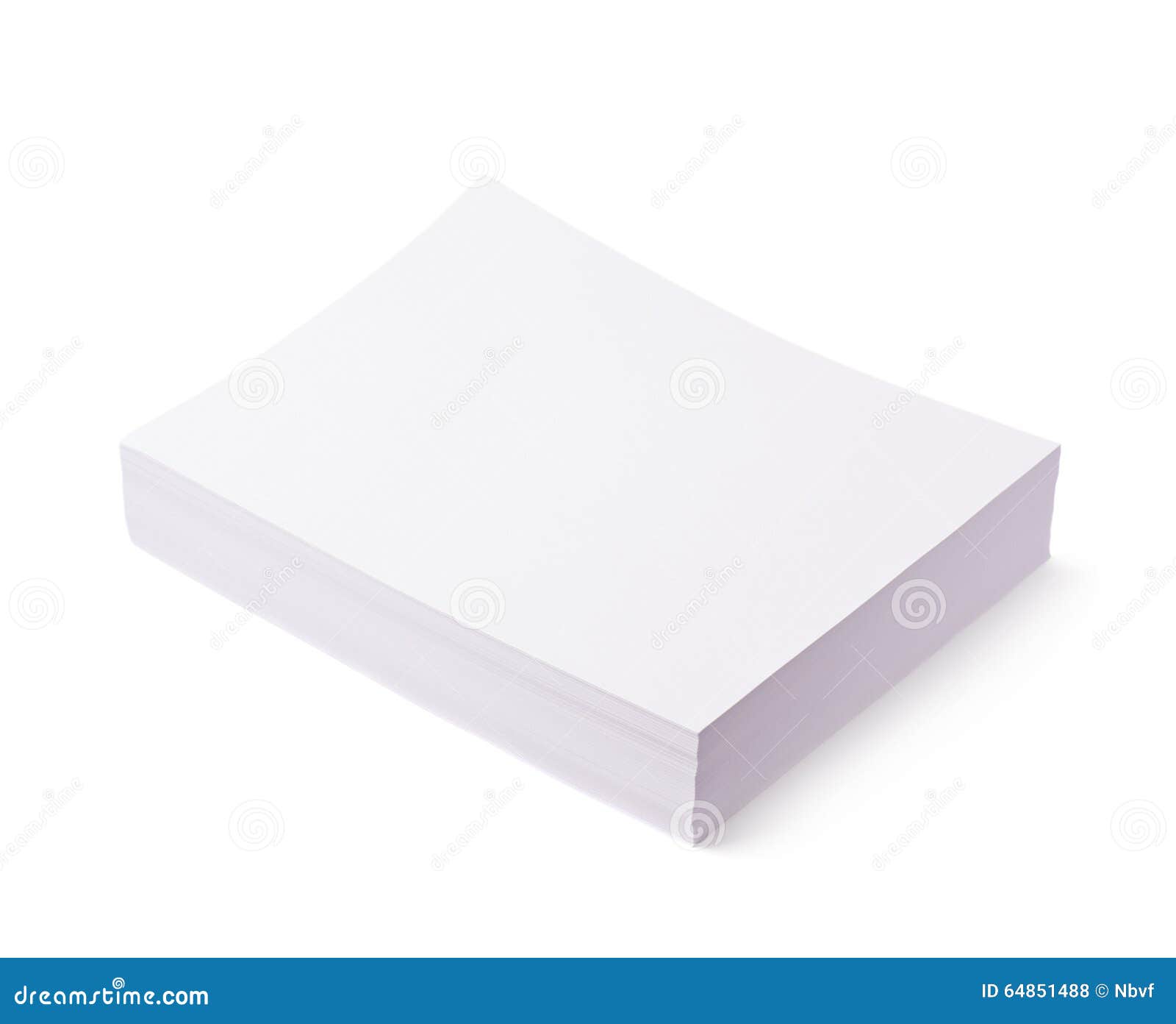 Pile of Office Paper Sheets Isolated Stock Photo - Image of objects ...