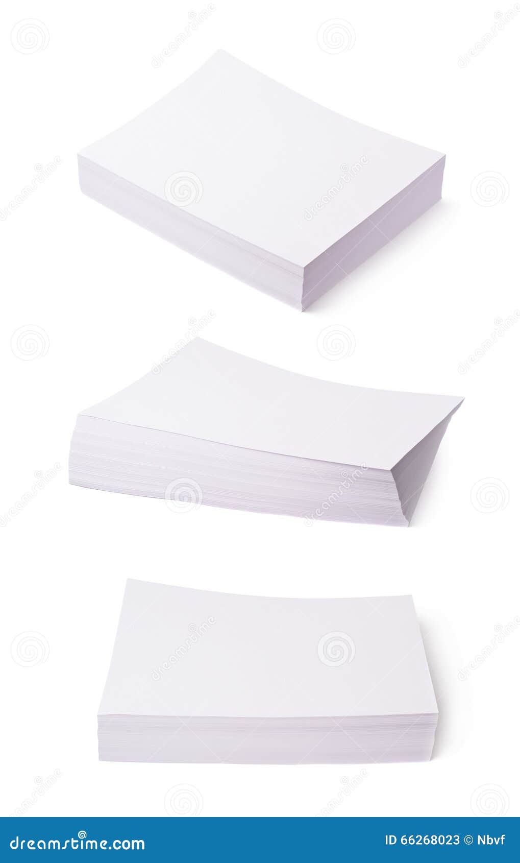 Pile of Office Paper Sheets Isolated Stock Image - Image of data, page ...