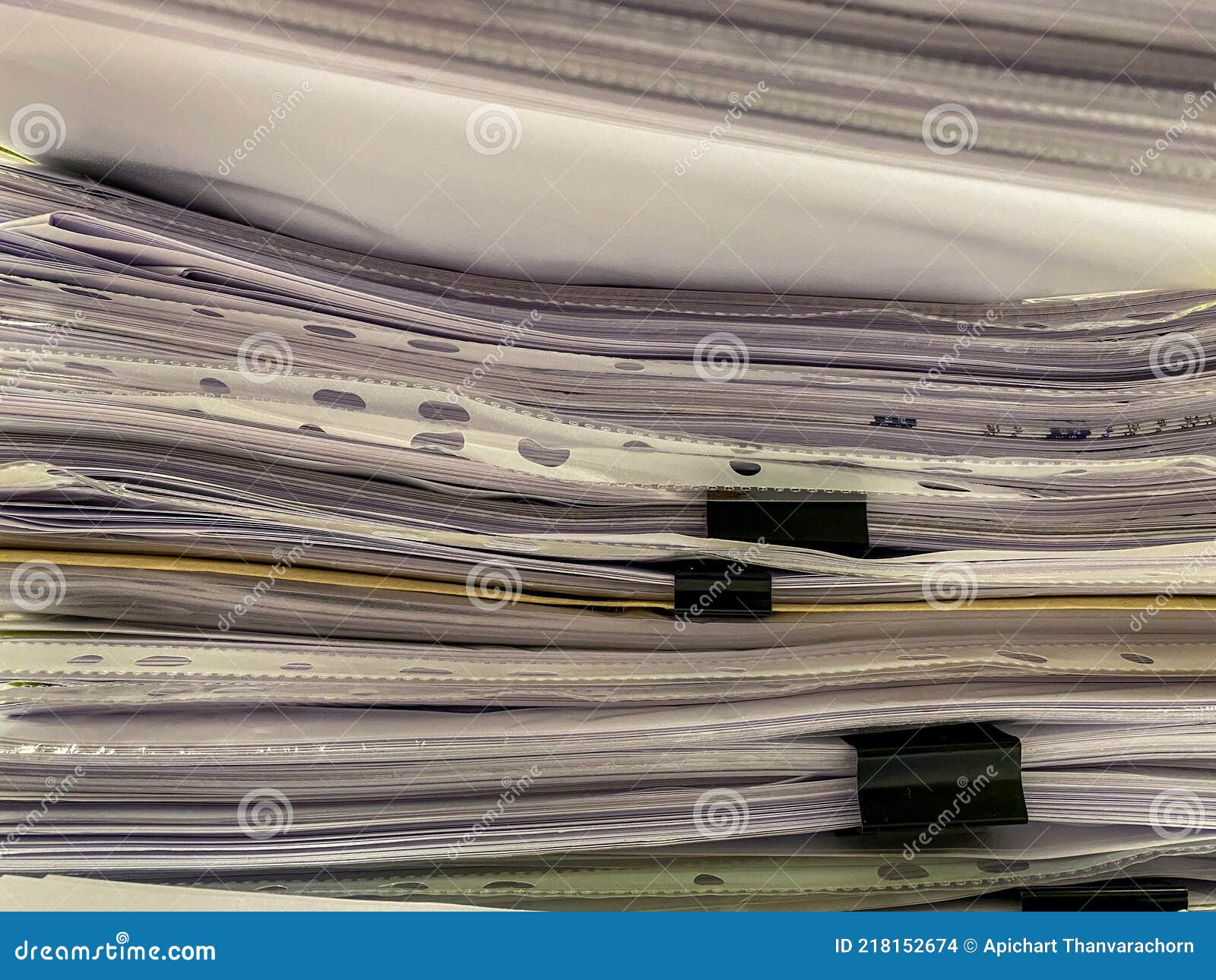 Pile of office papers stock photo. Image of copy, finance - 218152674