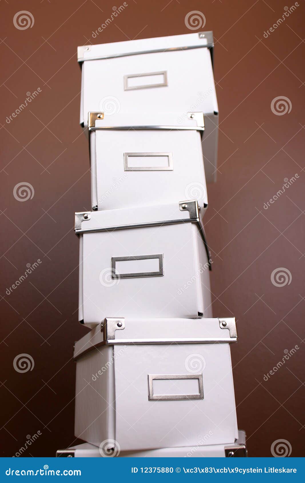 Pile of Office Storage Boxes Stock Photo - Image of angle, piled: 12375880