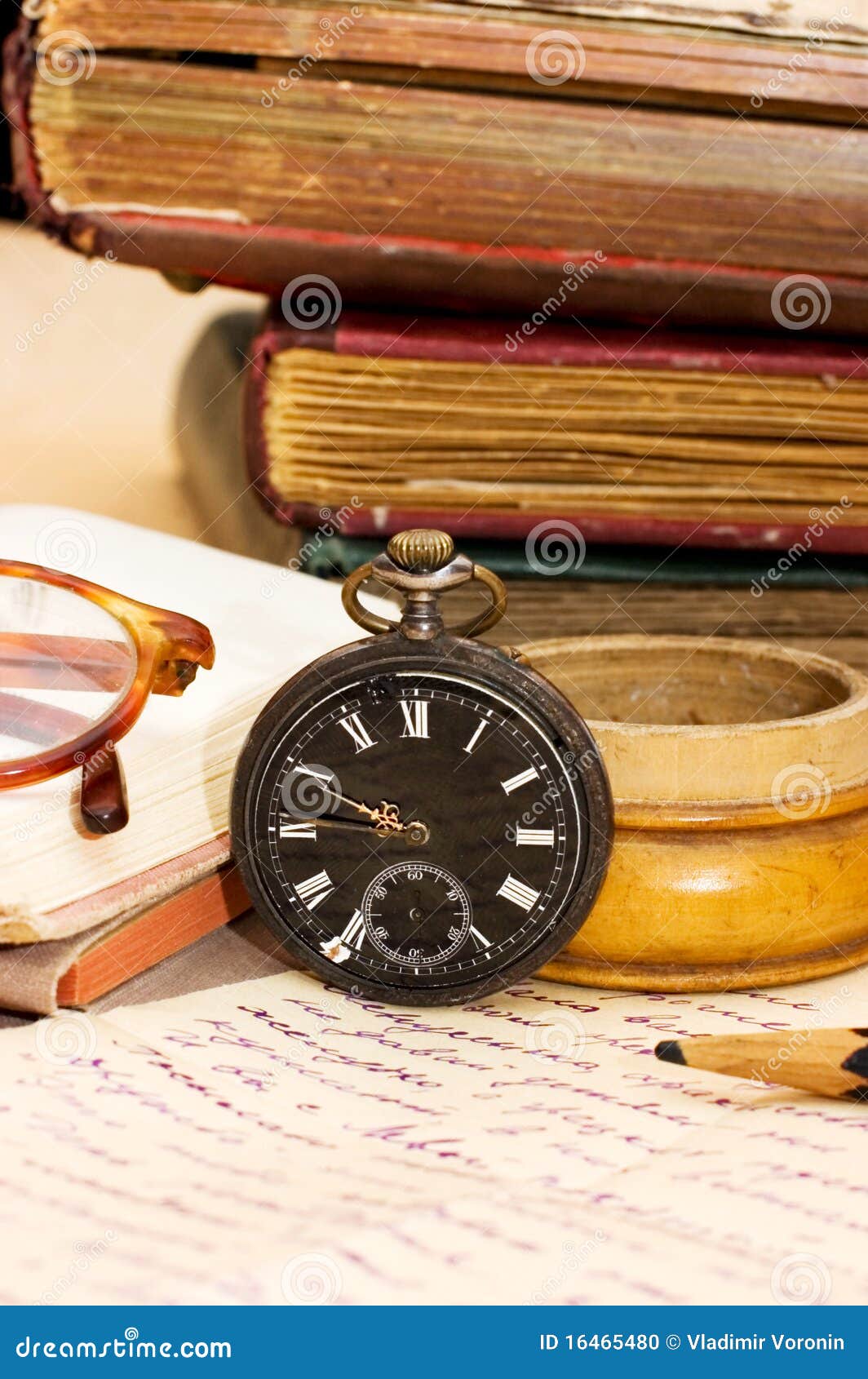 Pile of Old Books and Different Things Stock Photo - Image of ...