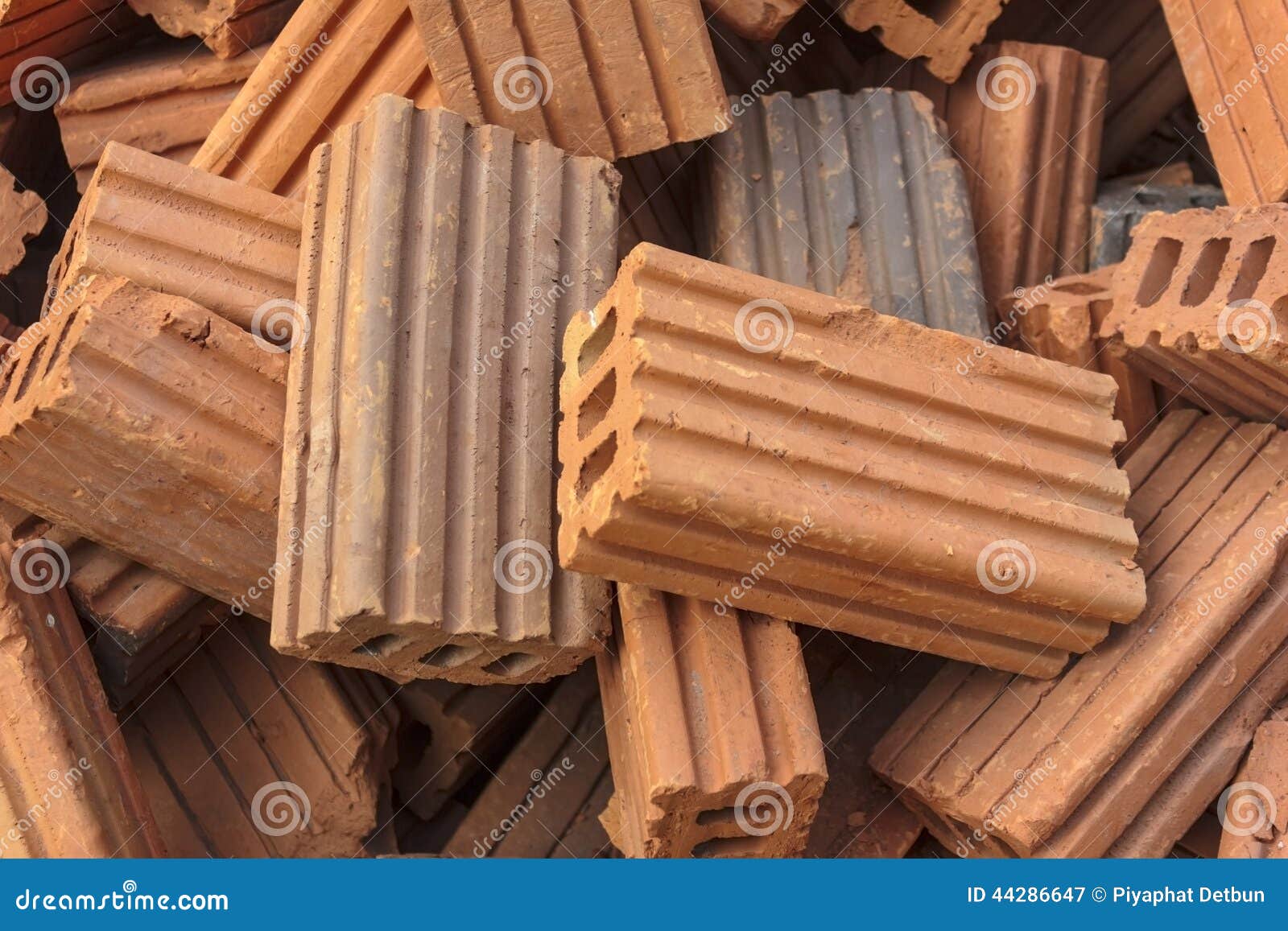 Pile of old bricks stock image. Image of orange, stonework - 44286647