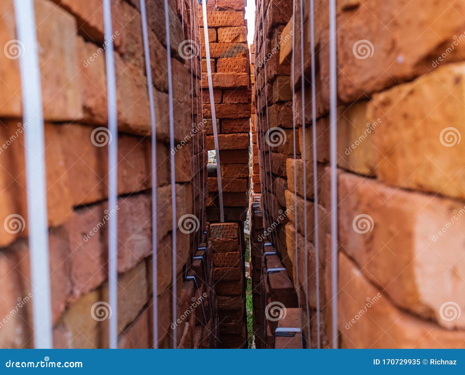 A Pile of Old Bricks Stacked on Top of Each Other Stock Image - Image ...