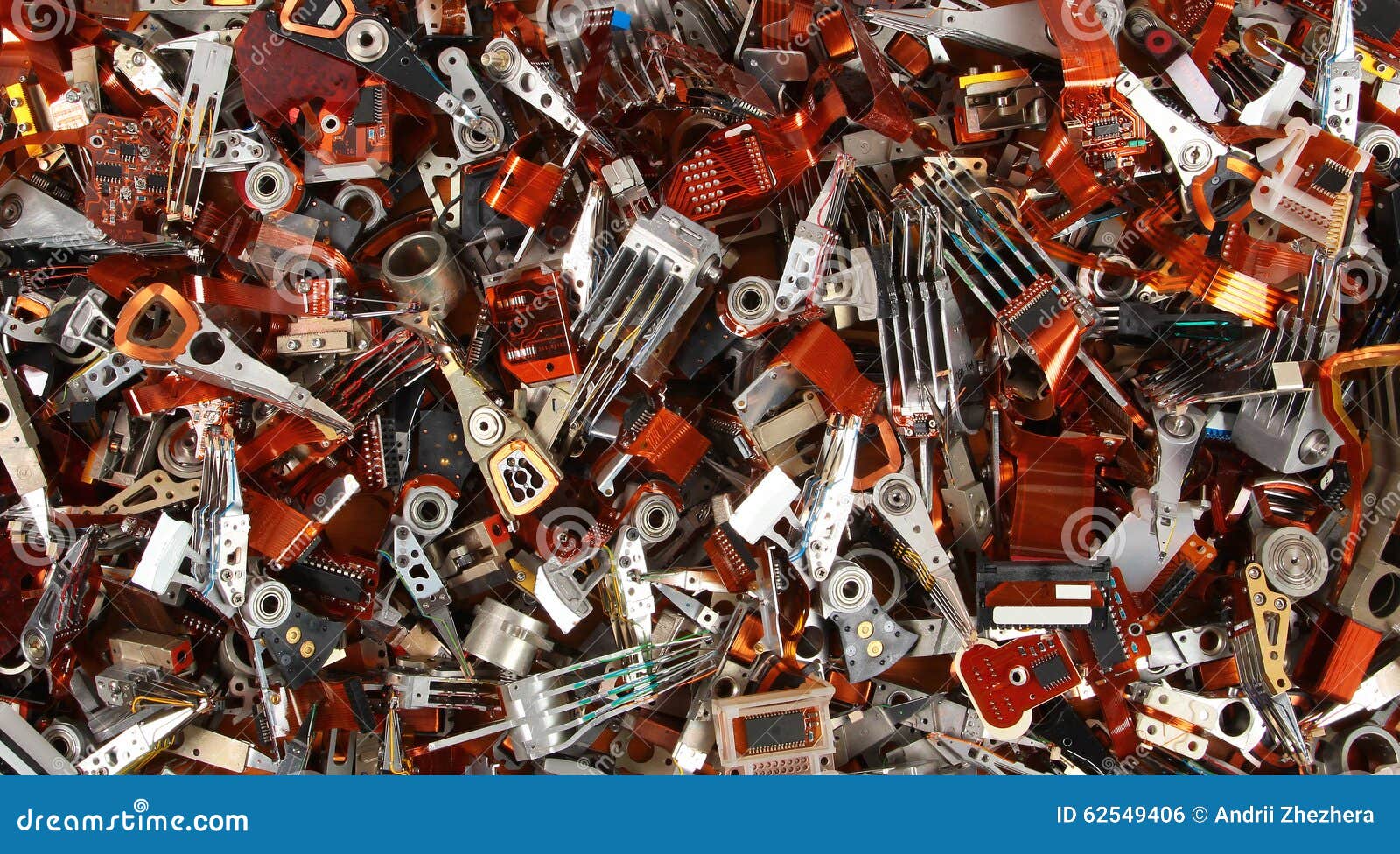 Pile of Old Broken Hard Drive Heads Stock Photo - Image of loss ...