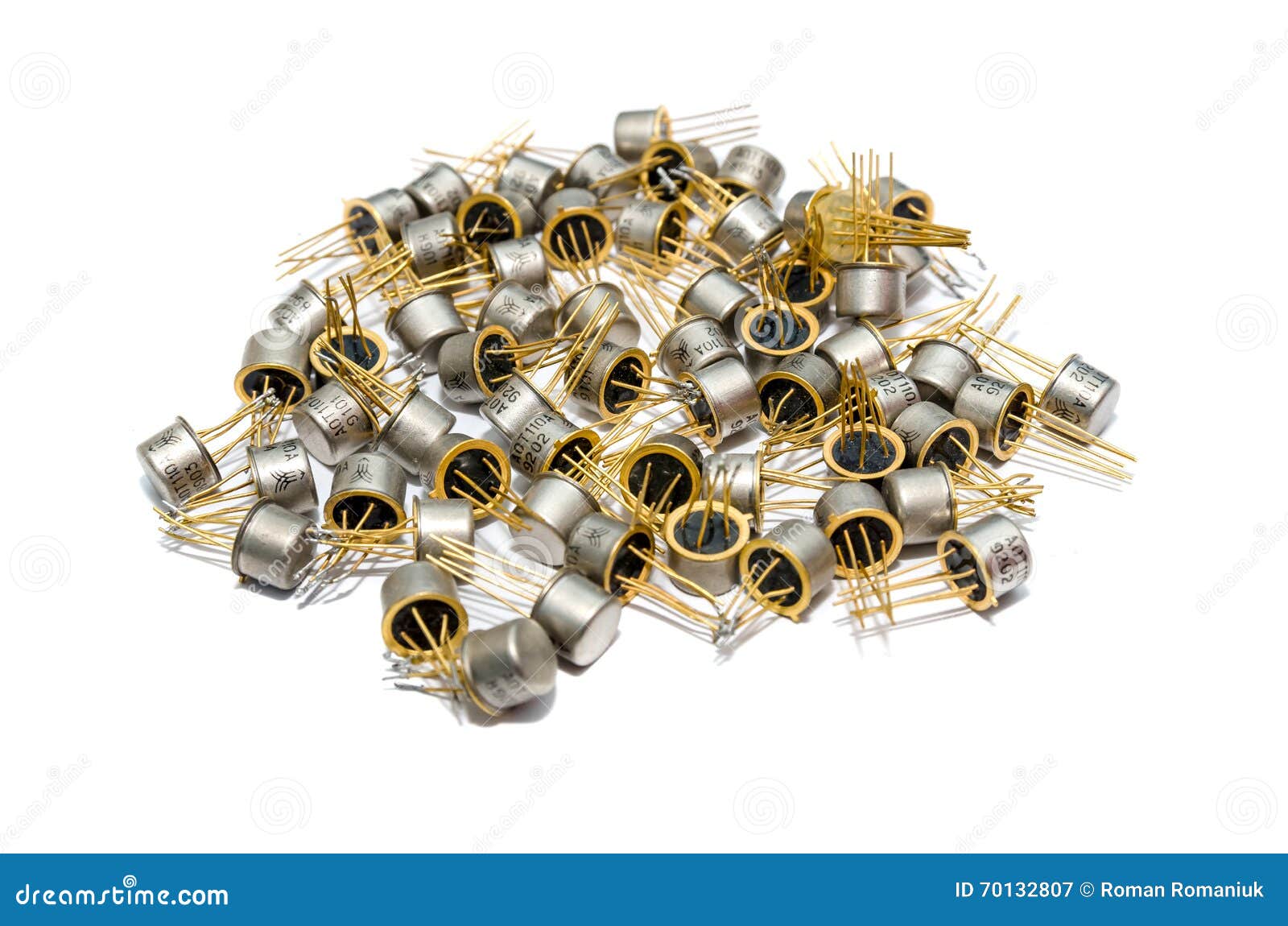 Pile of old capacitors stock image. Image of microprocessor - 70132807