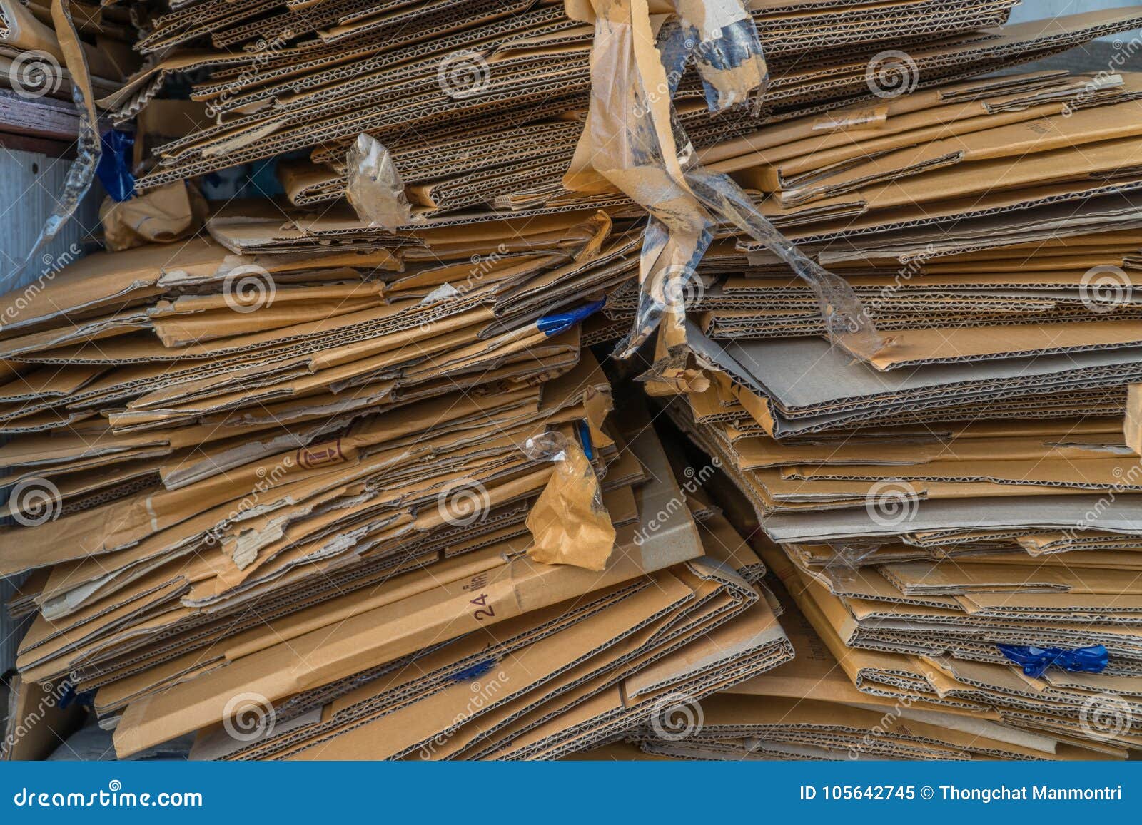 Pile of Old Cardboard Boxes for Recycling Stock Image - Image of ...