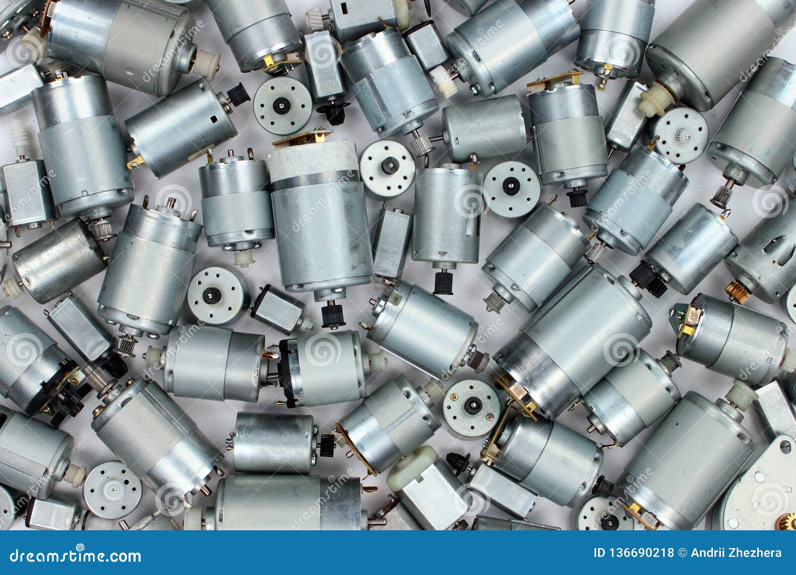 Pile of Old Electrical Dc Motors Stock Photo - Image of equipment ...